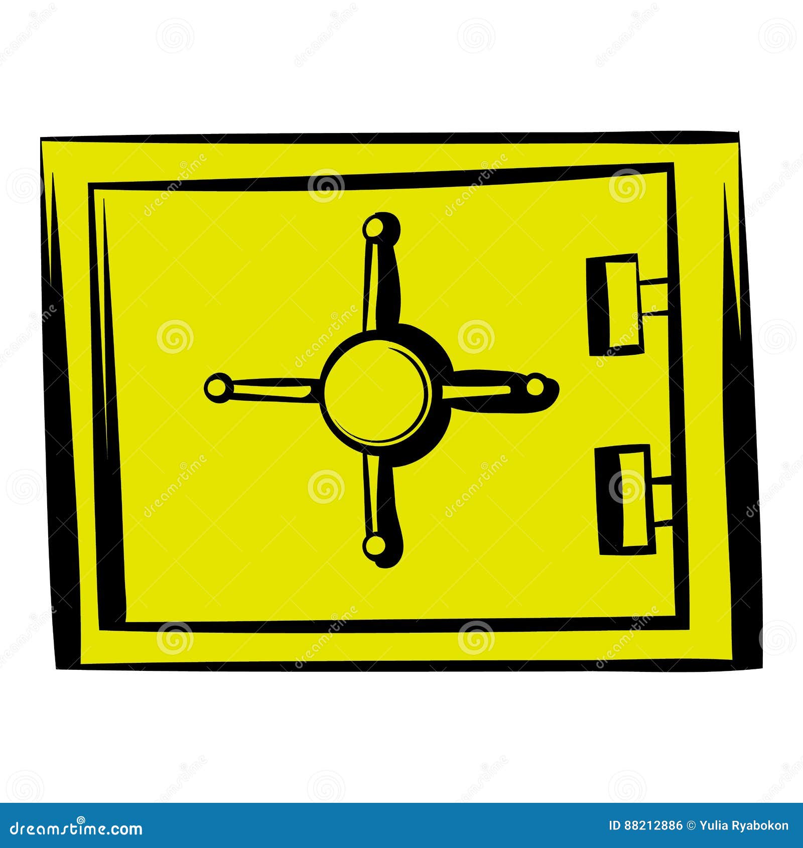 Security Safe Icon, Icon Cartoon Stock Vector - Illustration of finance ...