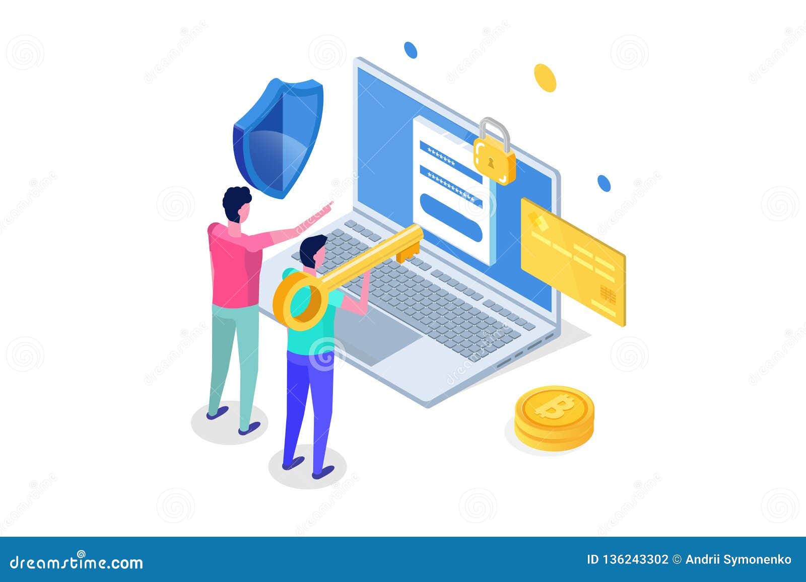 Security, Safety and Confidential Personal Data Protection Stock Vector ...