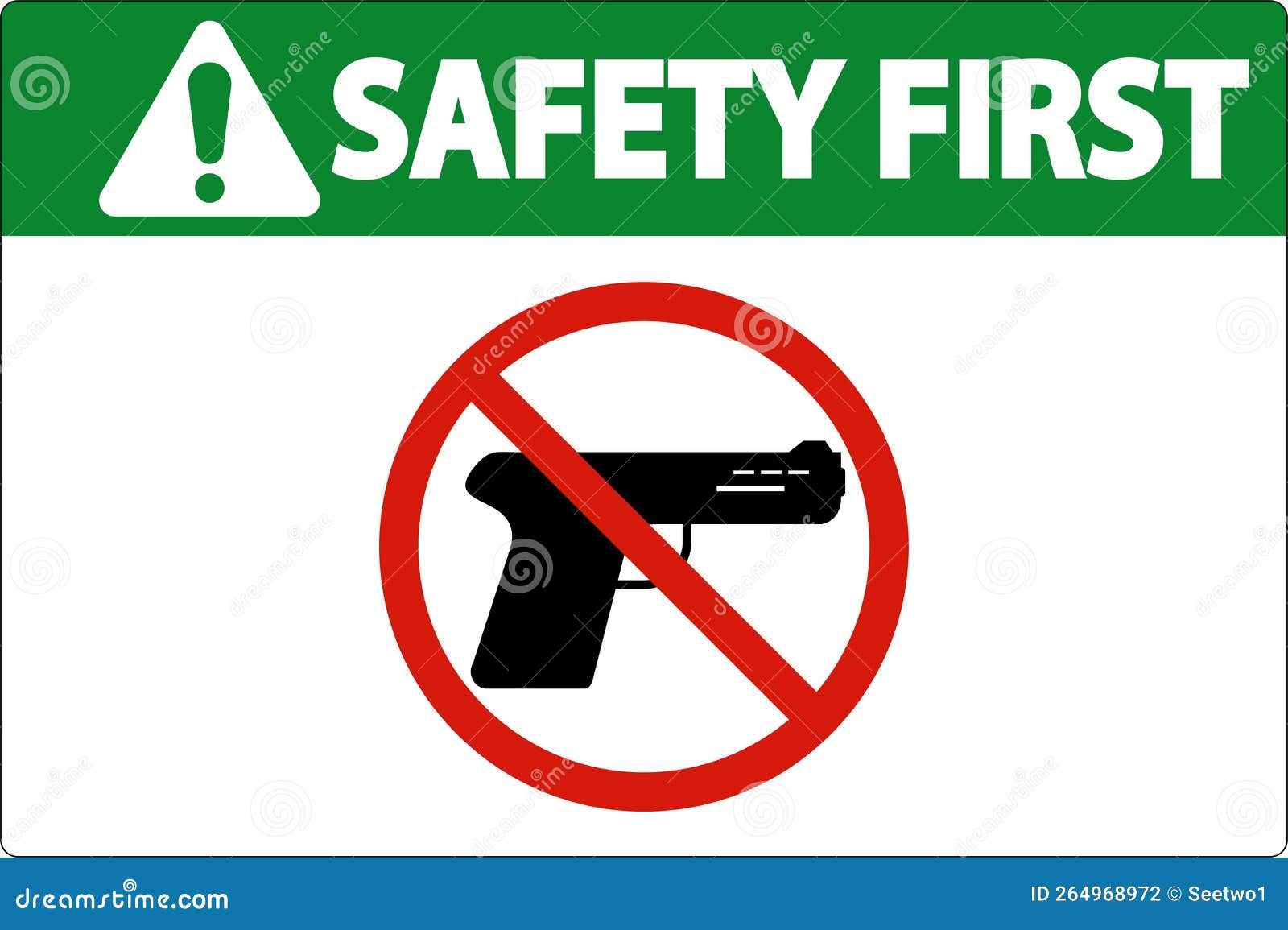 Security Safety First Sign on White Background Stock Vector ...