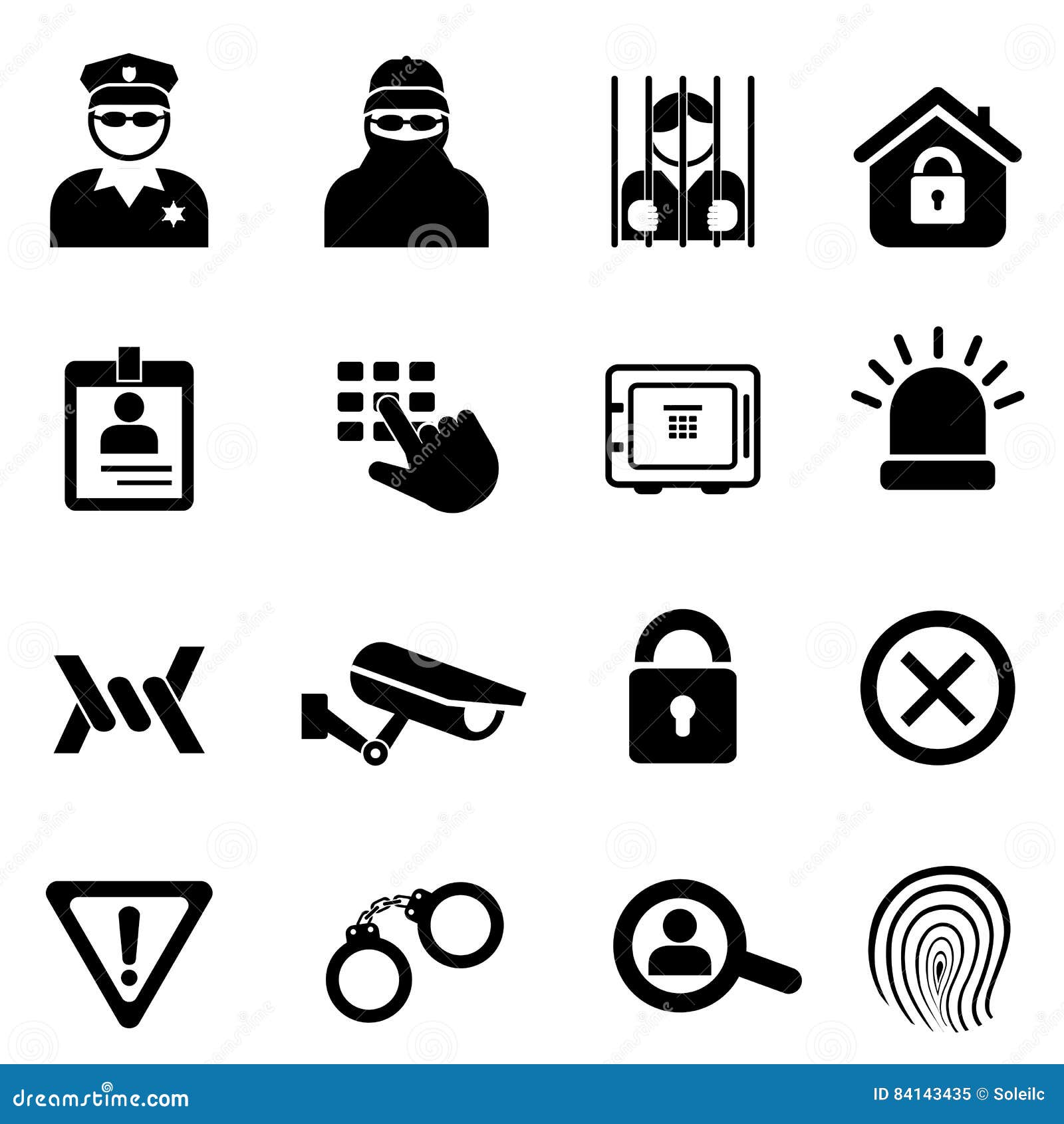 Security and Safety Icon Set Stock Vector - Illustration of keypad ...