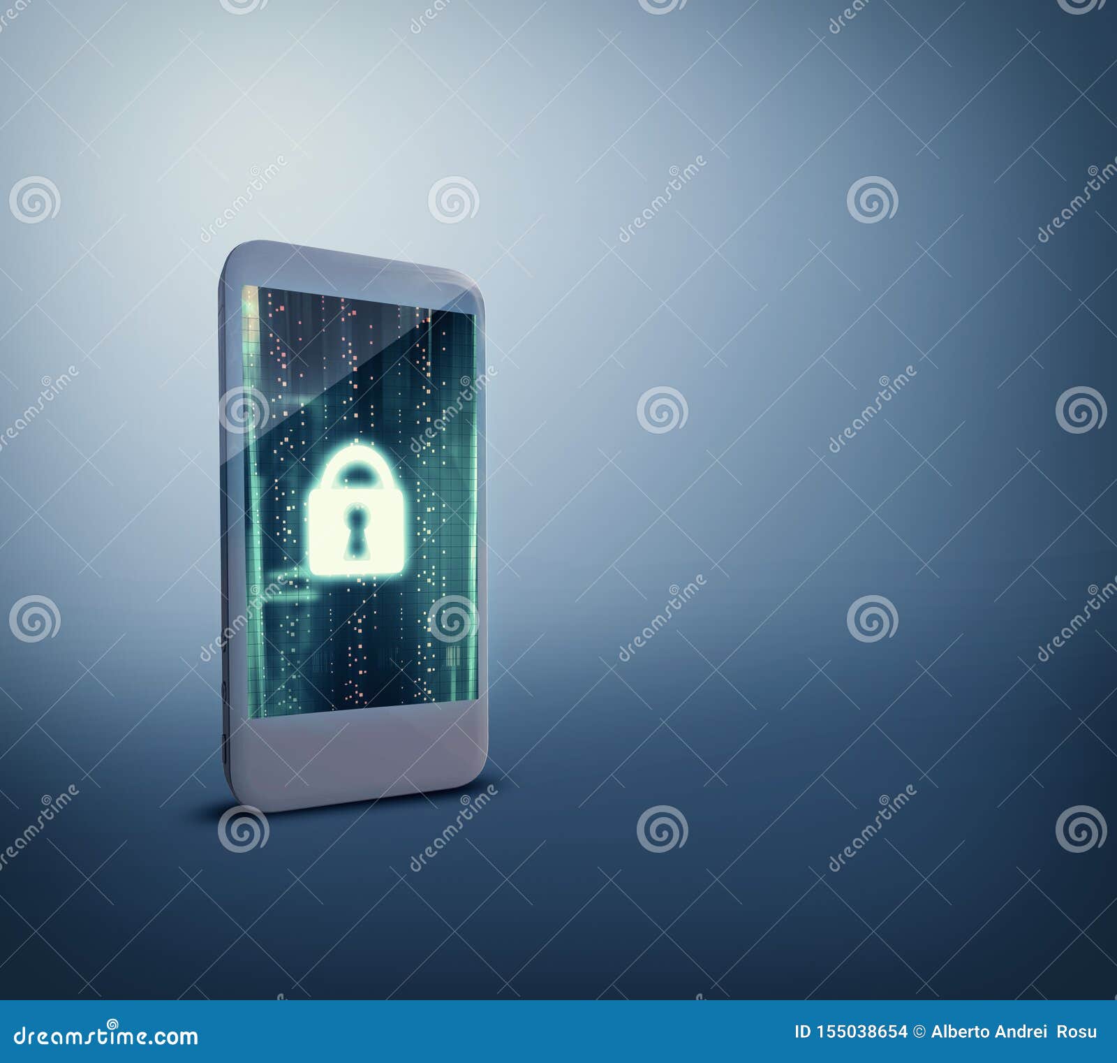 Security for Safety from Mobile Phone Stock Photo - Image of access ...