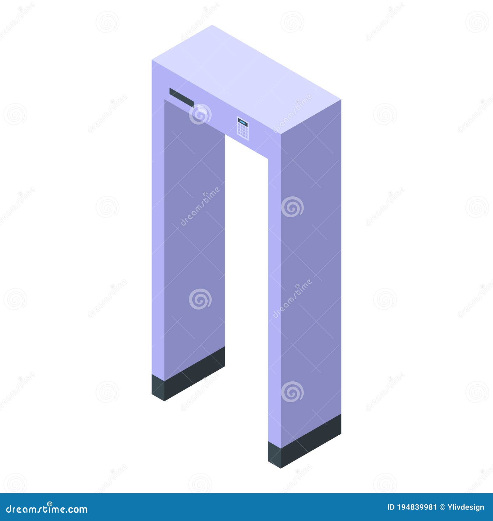 Security Scan Gate Icon, Isometric Style Stock Vector - Illustration of ...