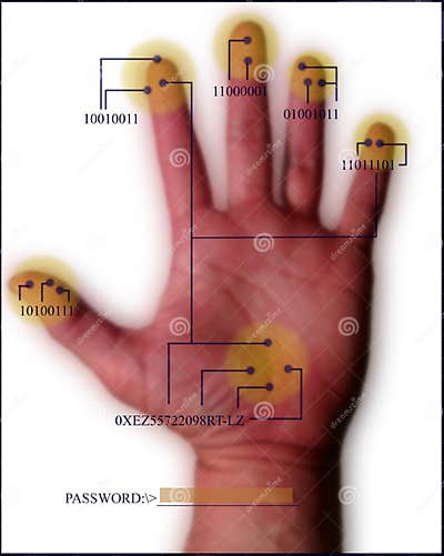 Security Scan Hand stock image. Image of granted, identification - 985045