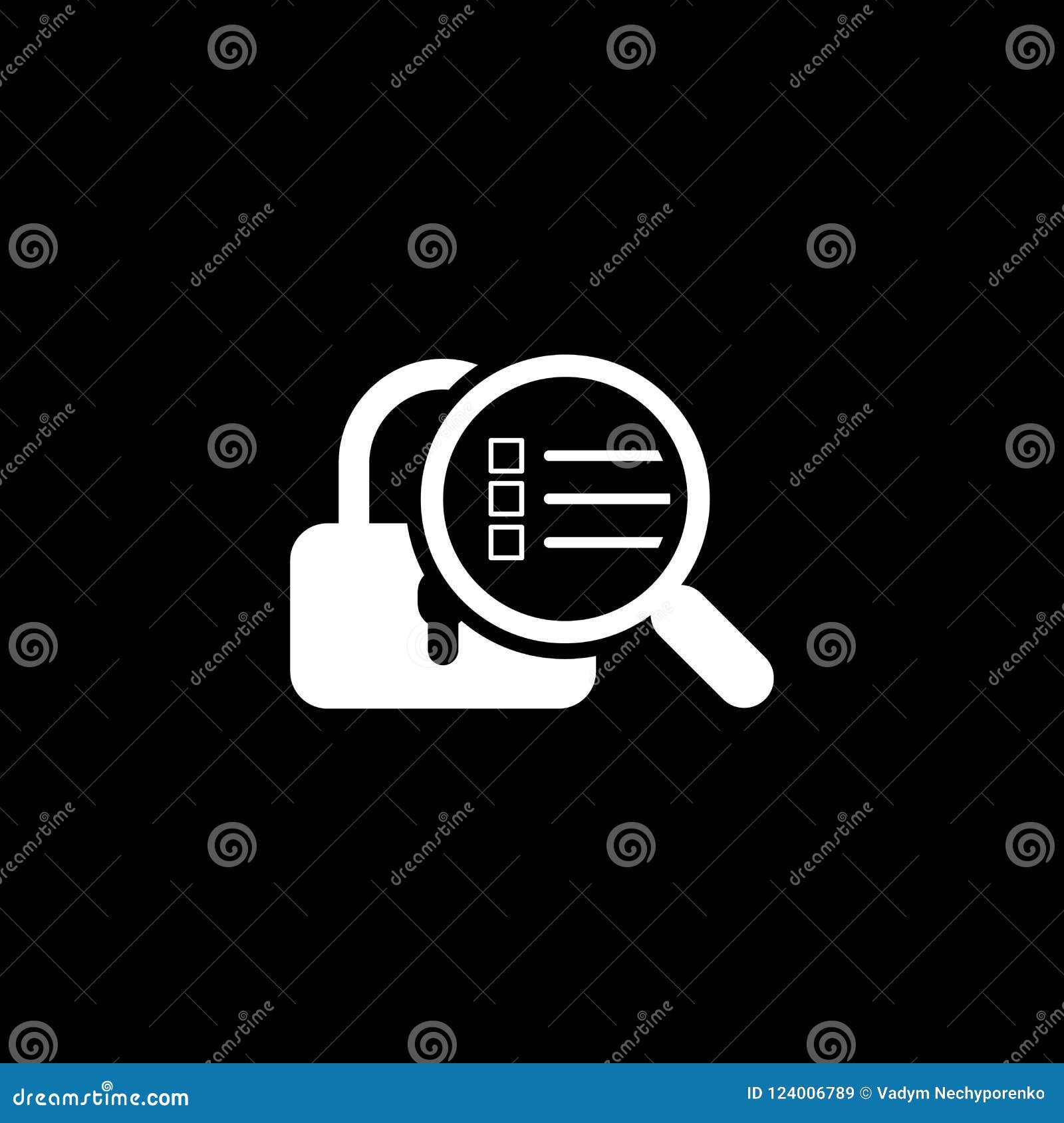 Security Scan Icon. Flat Design Stock Illustration - Illustration of ...