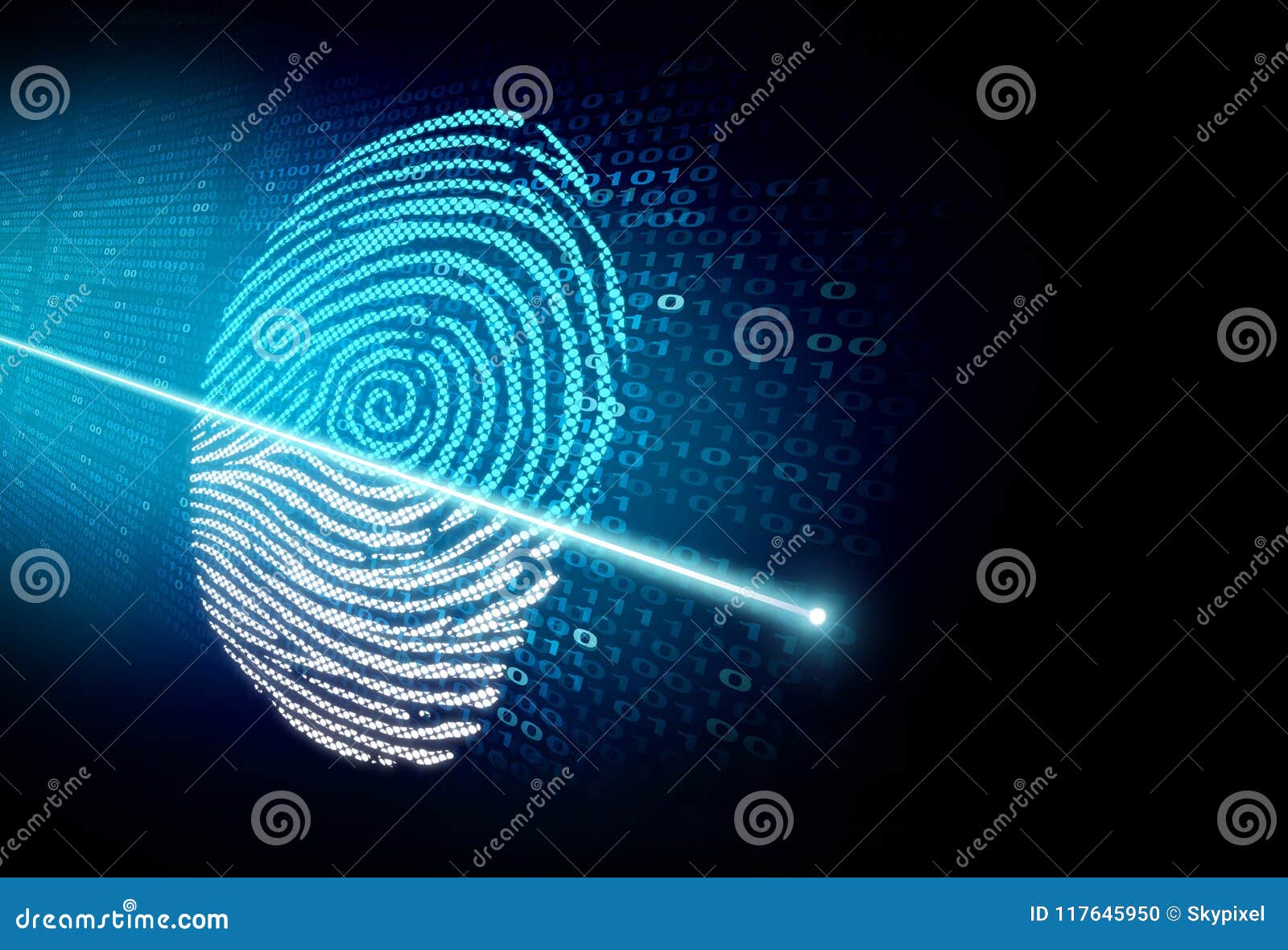 Security Scan or Identity Scanning Stock Illustration - Illustration of ...