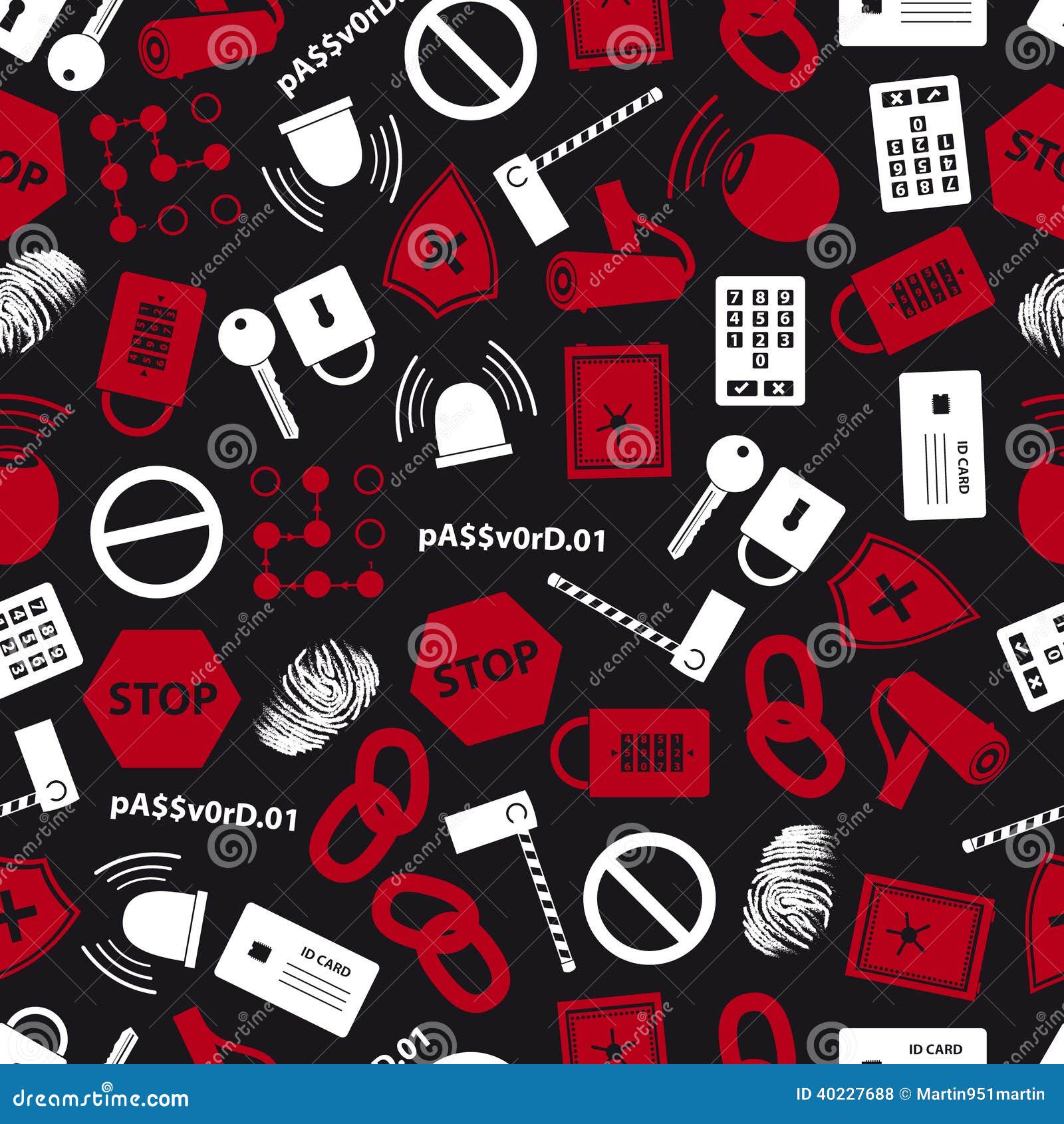 Security Seamless Pattern Eps10 Stock Vector - Illustration of eps10 ...