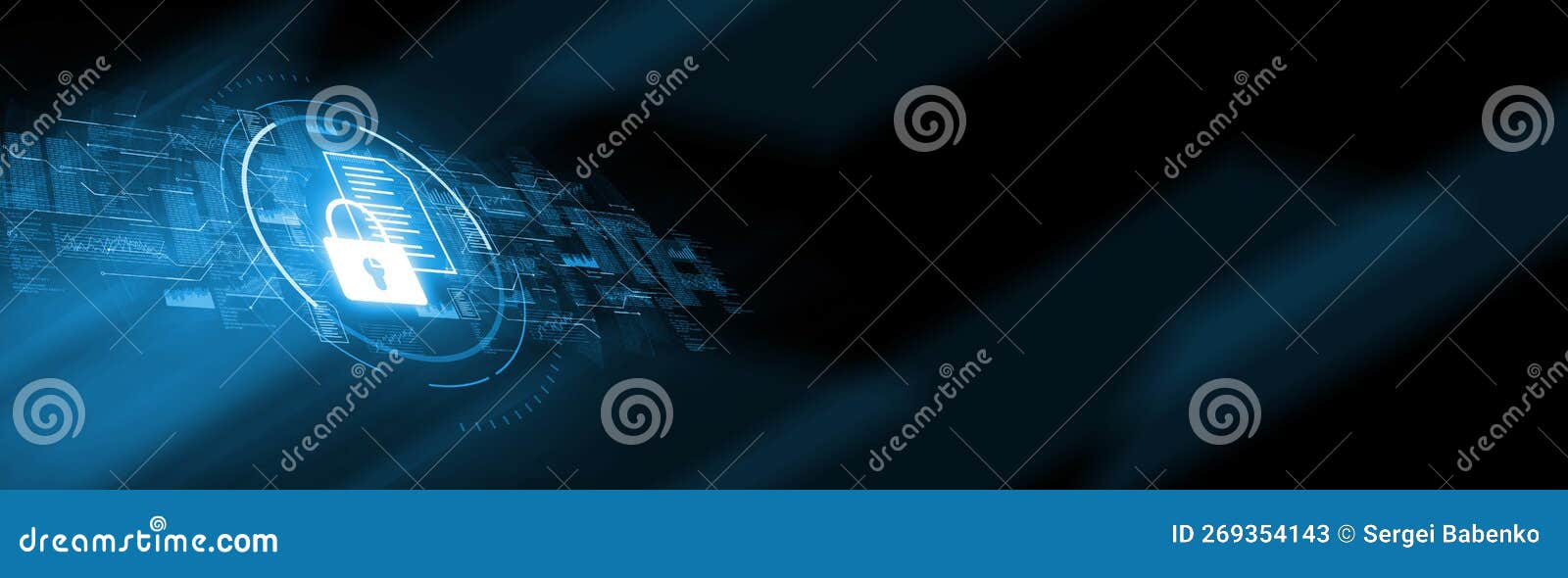 Security and Secrecy of Documents. Holographic Concept Copy Space Stock ...