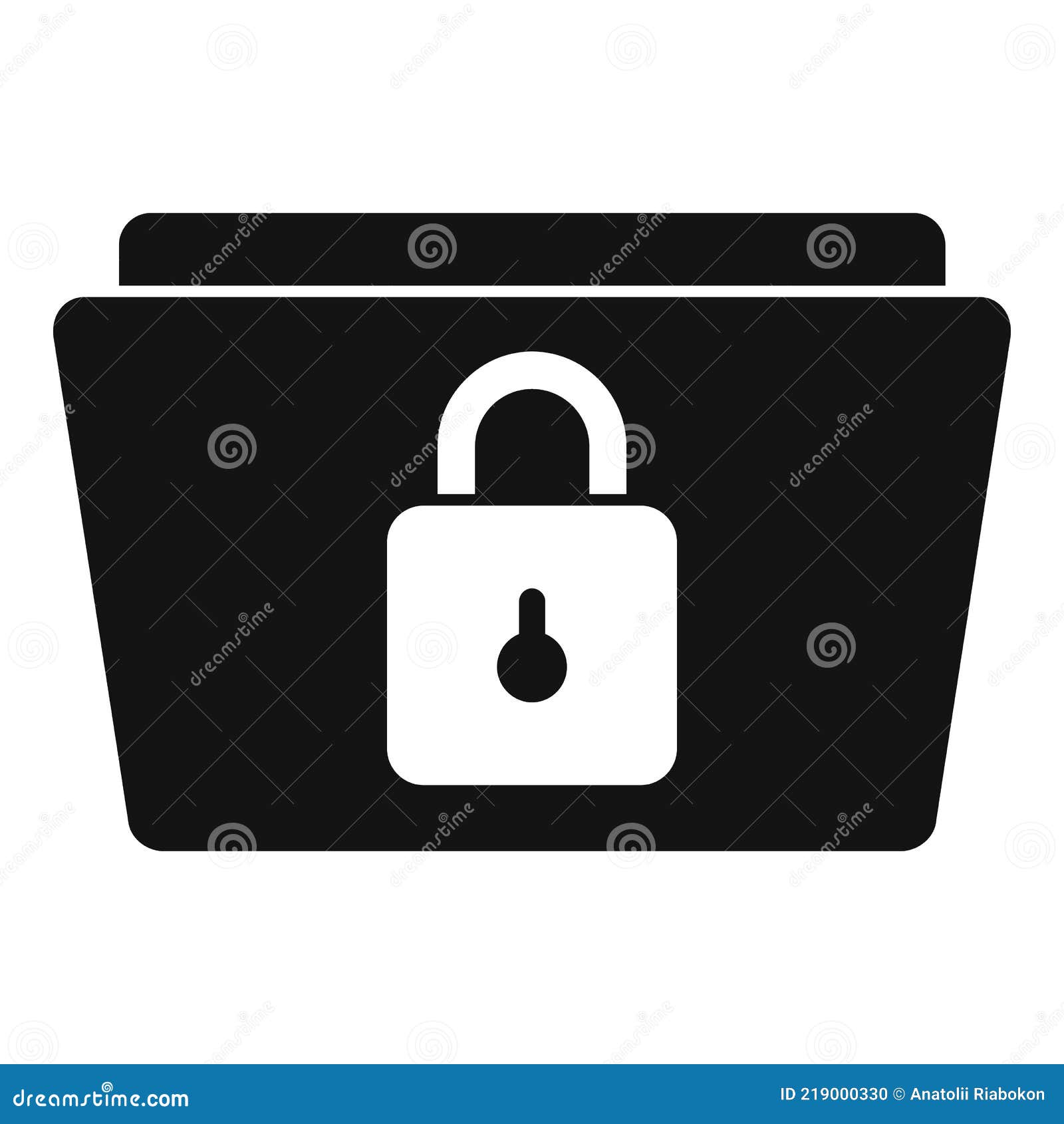 Security Service Folder Icon, Simple Style Stock Vector - Illustration ...