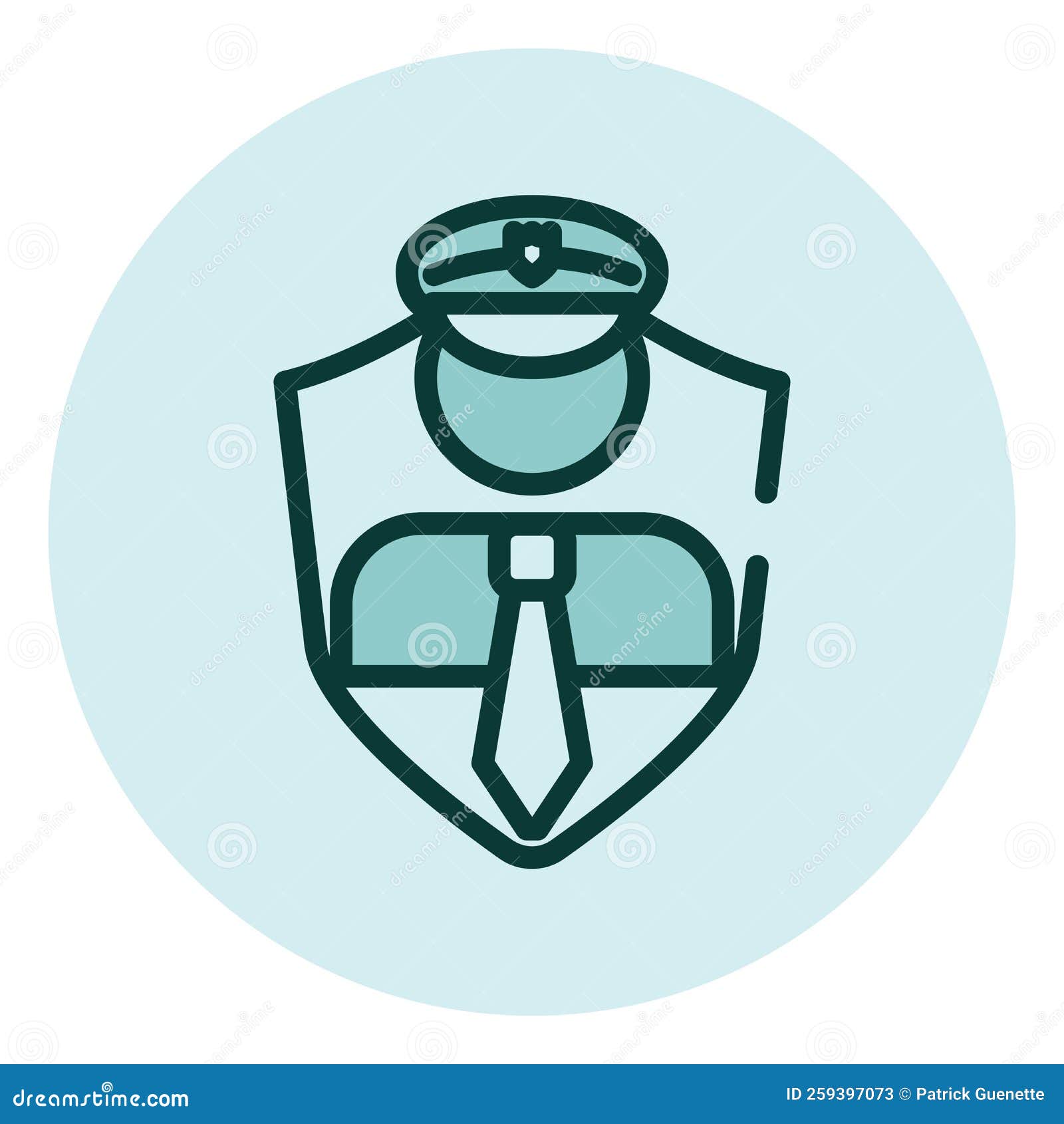 Security service, icon stock vector. Illustration of silhouette - 259397073