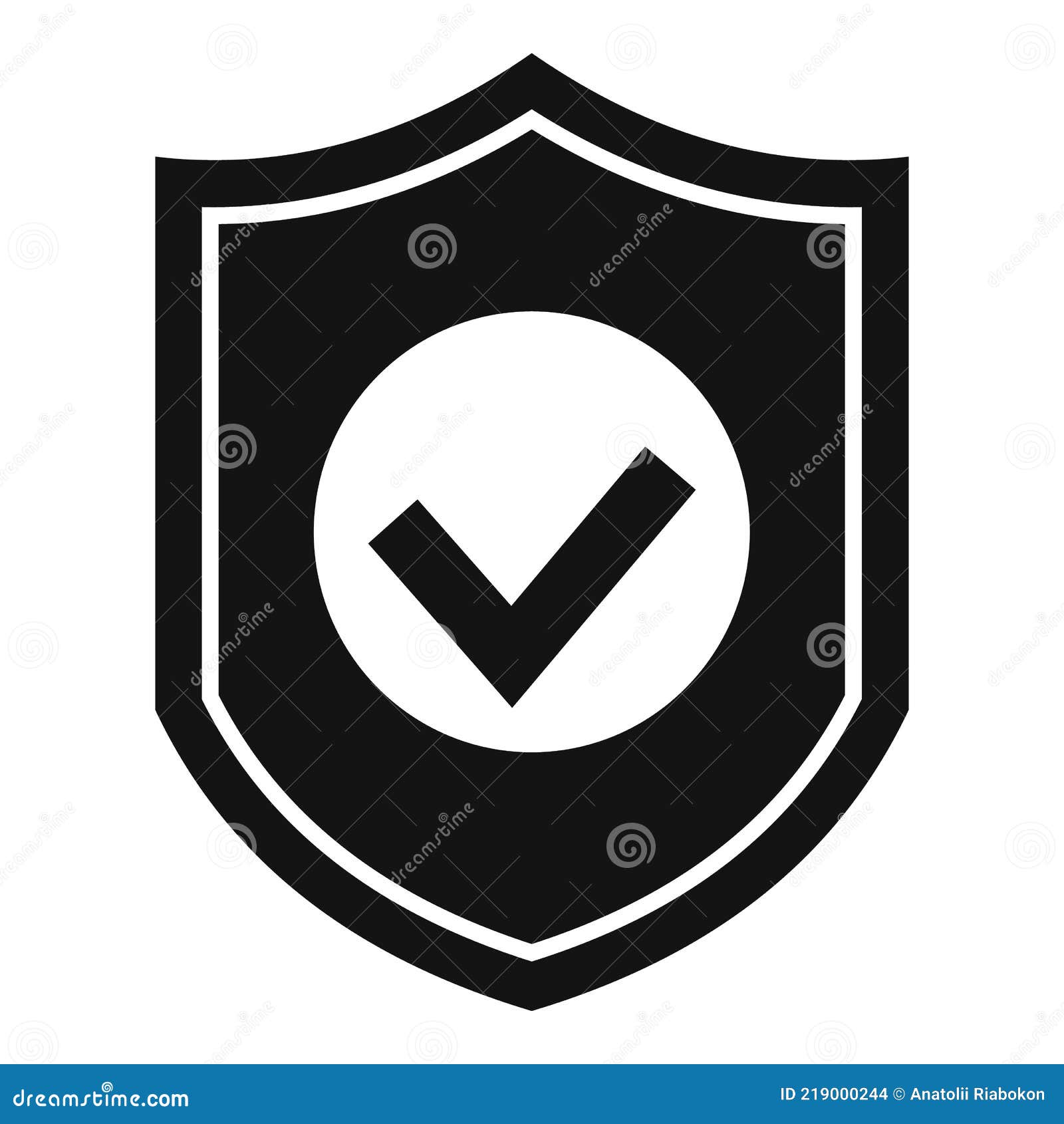 Security Service Shield Icon, Simple Style Stock Vector - Illustration ...