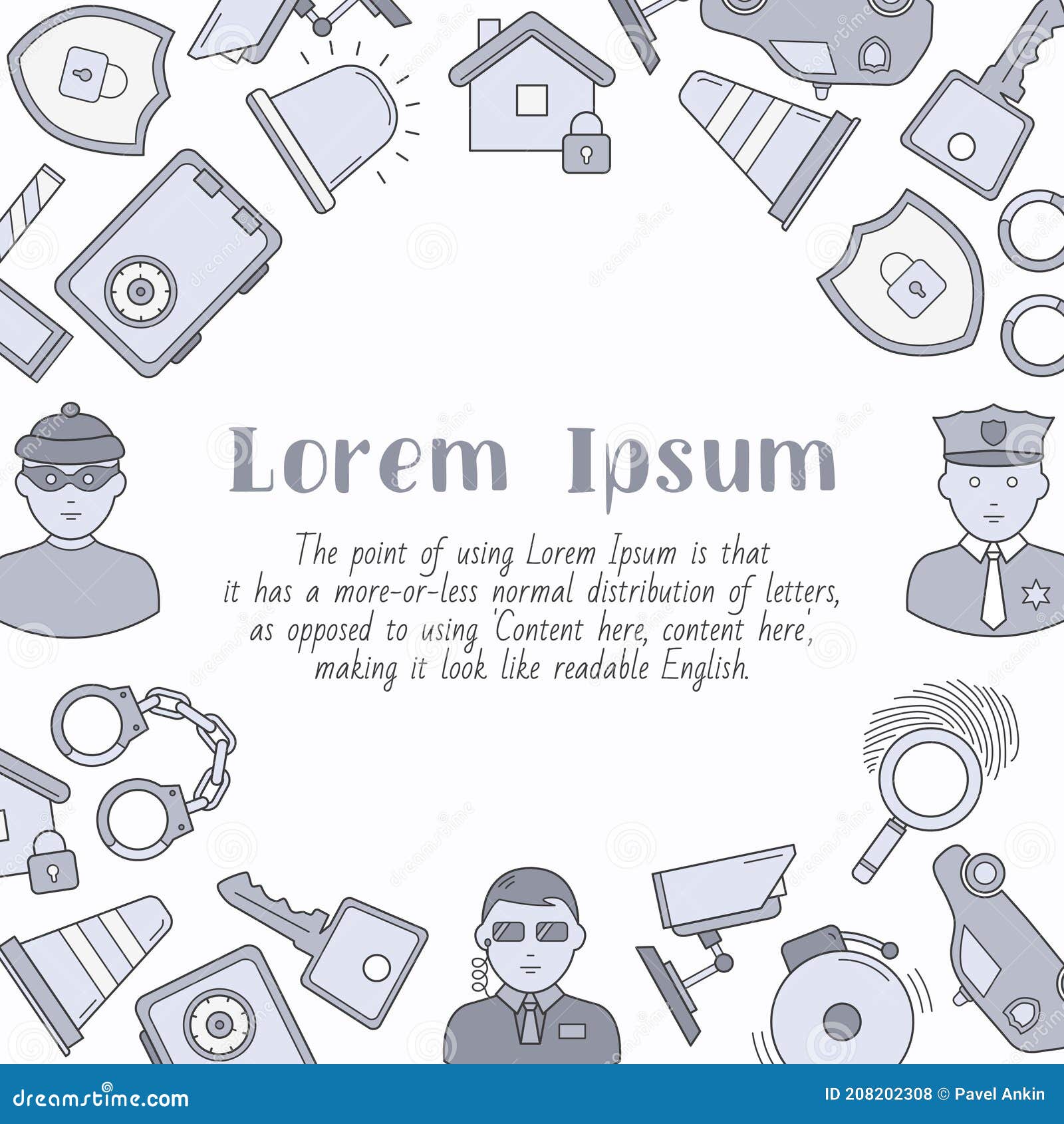 Security Services Card 01-01 Stock Vector - Illustration of design ...