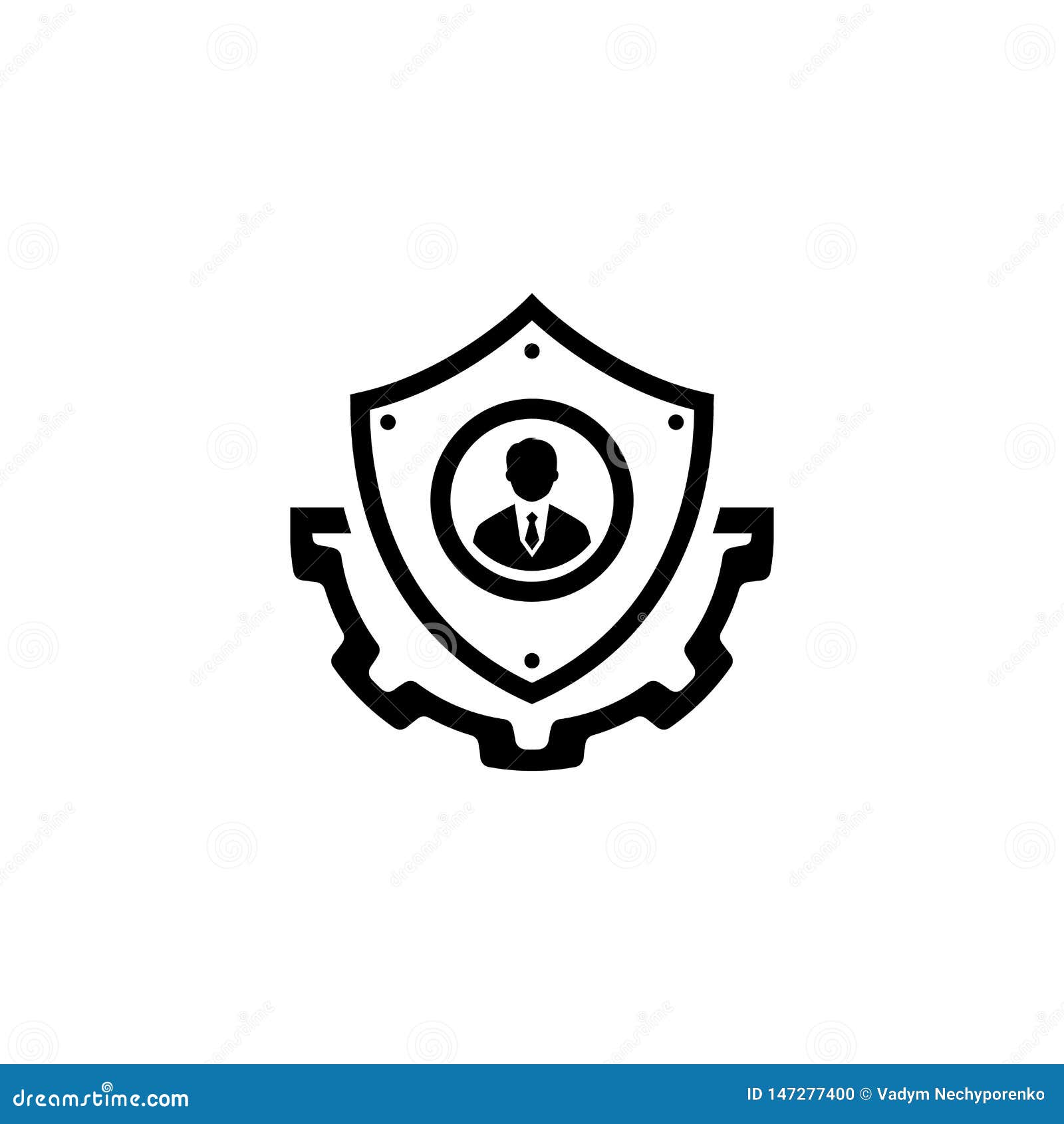 Security Services Icon. Flat Design Stock Illustration - Illustration ...