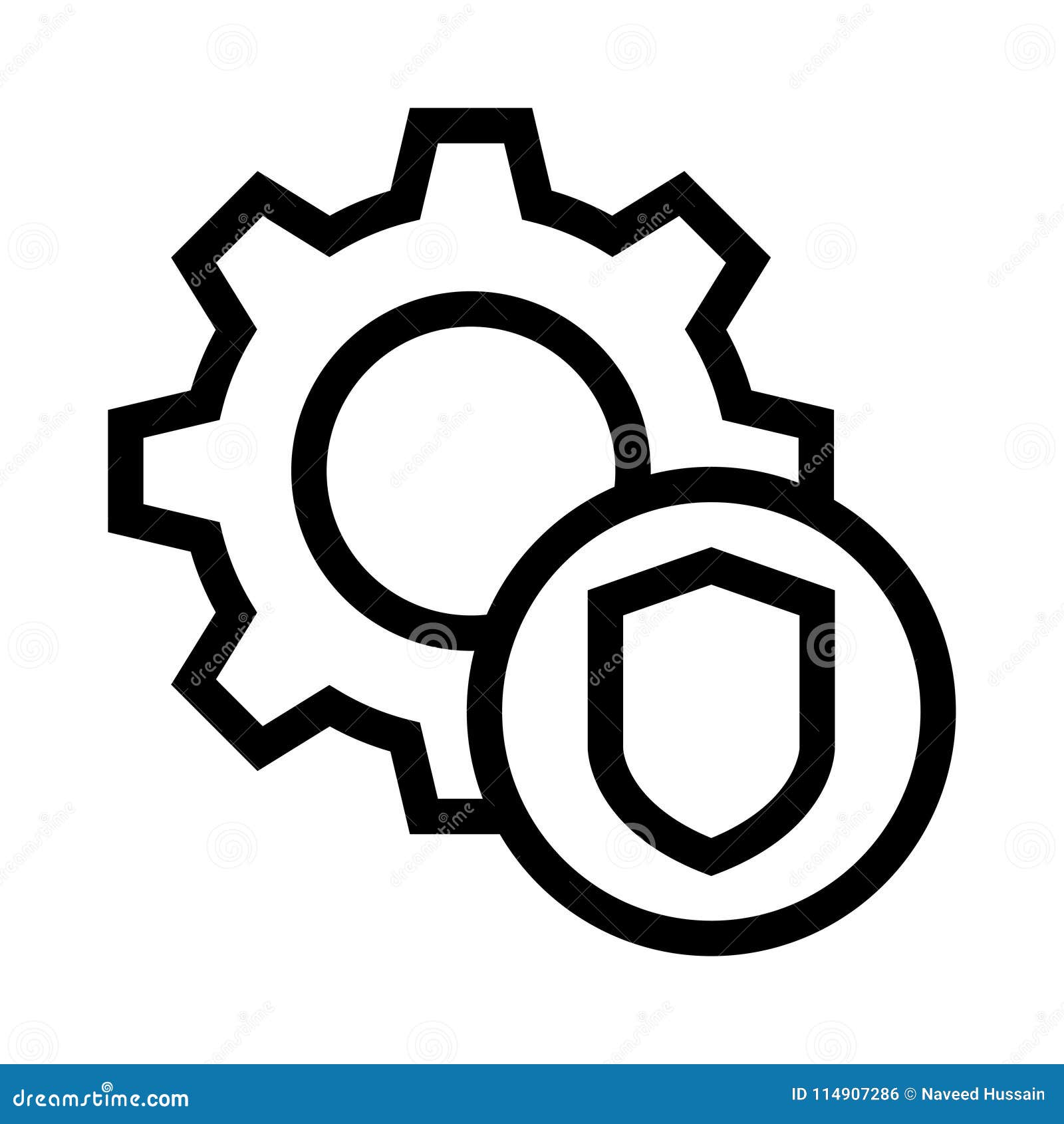 Security Setting Icon In Badge Style One Of Cyber Security Collection Icon Can Be Used For Ui