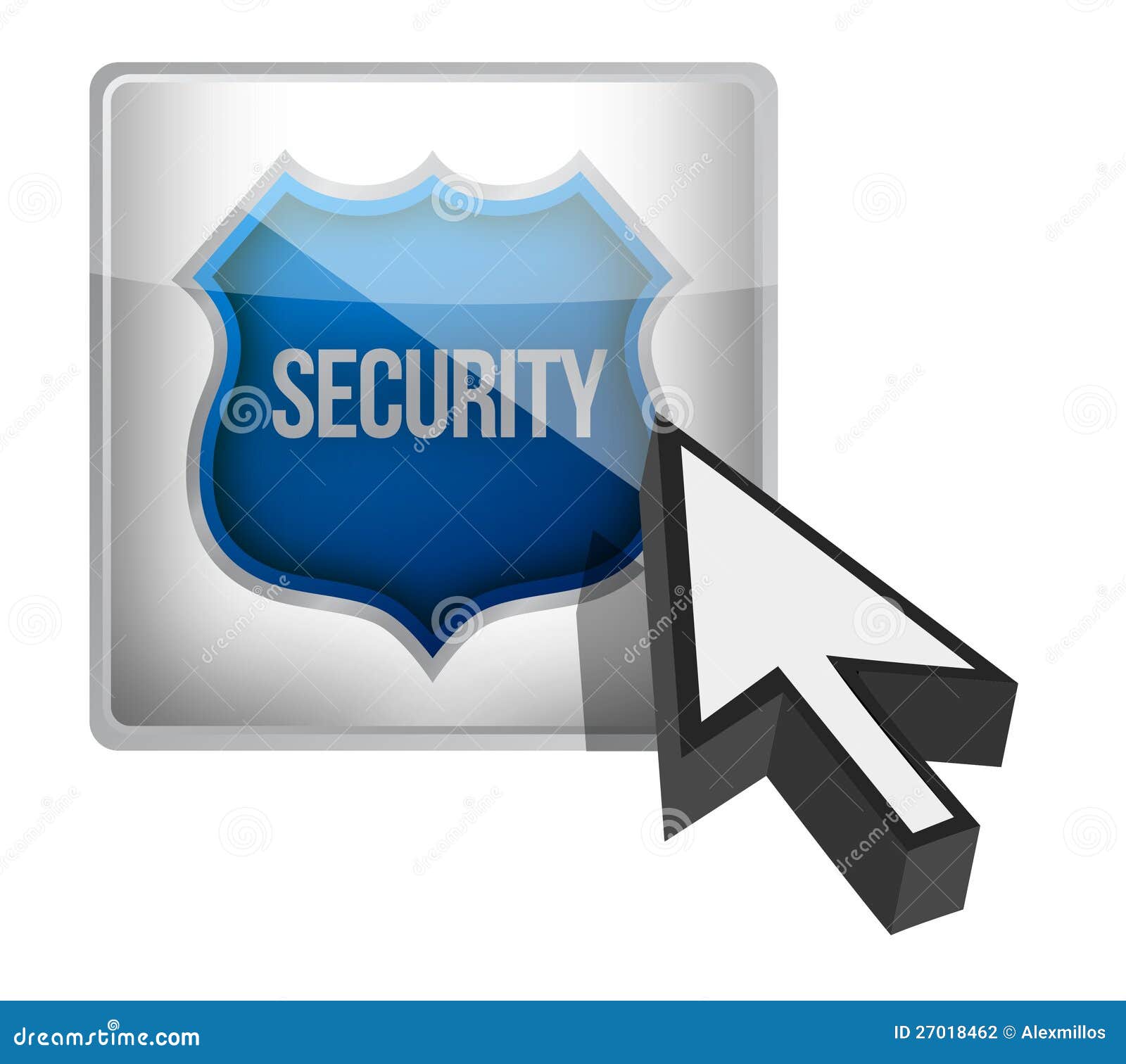 Security Shield Button Illustration Design Stock Illustration ...