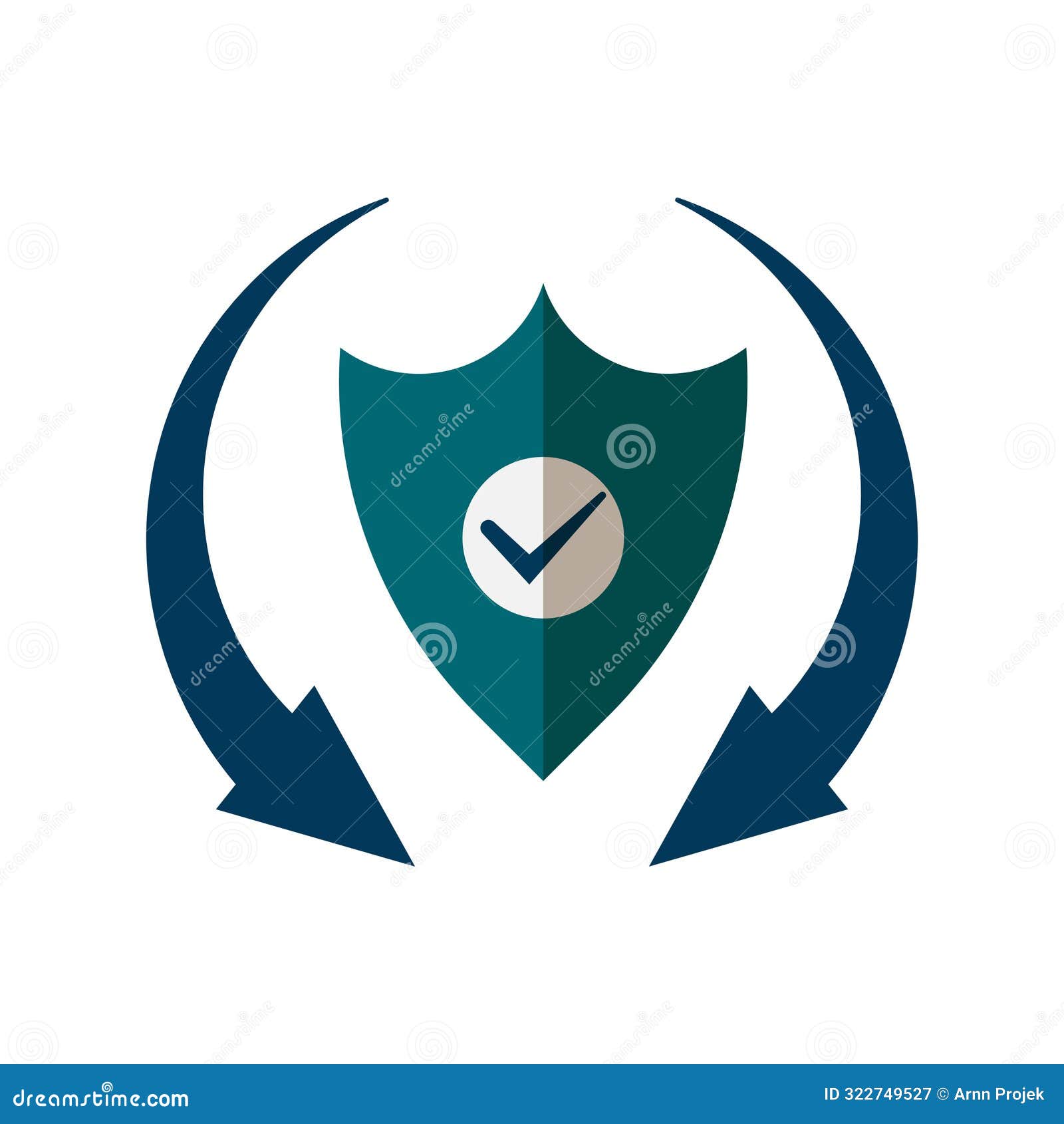 Security Shield with Check List. Flat Design Style. Suitable for Data ...