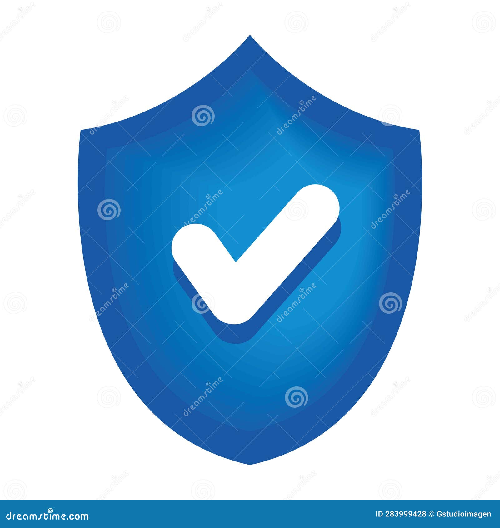 Security Shield with Check Symbol Stock Vector - Illustration of ...