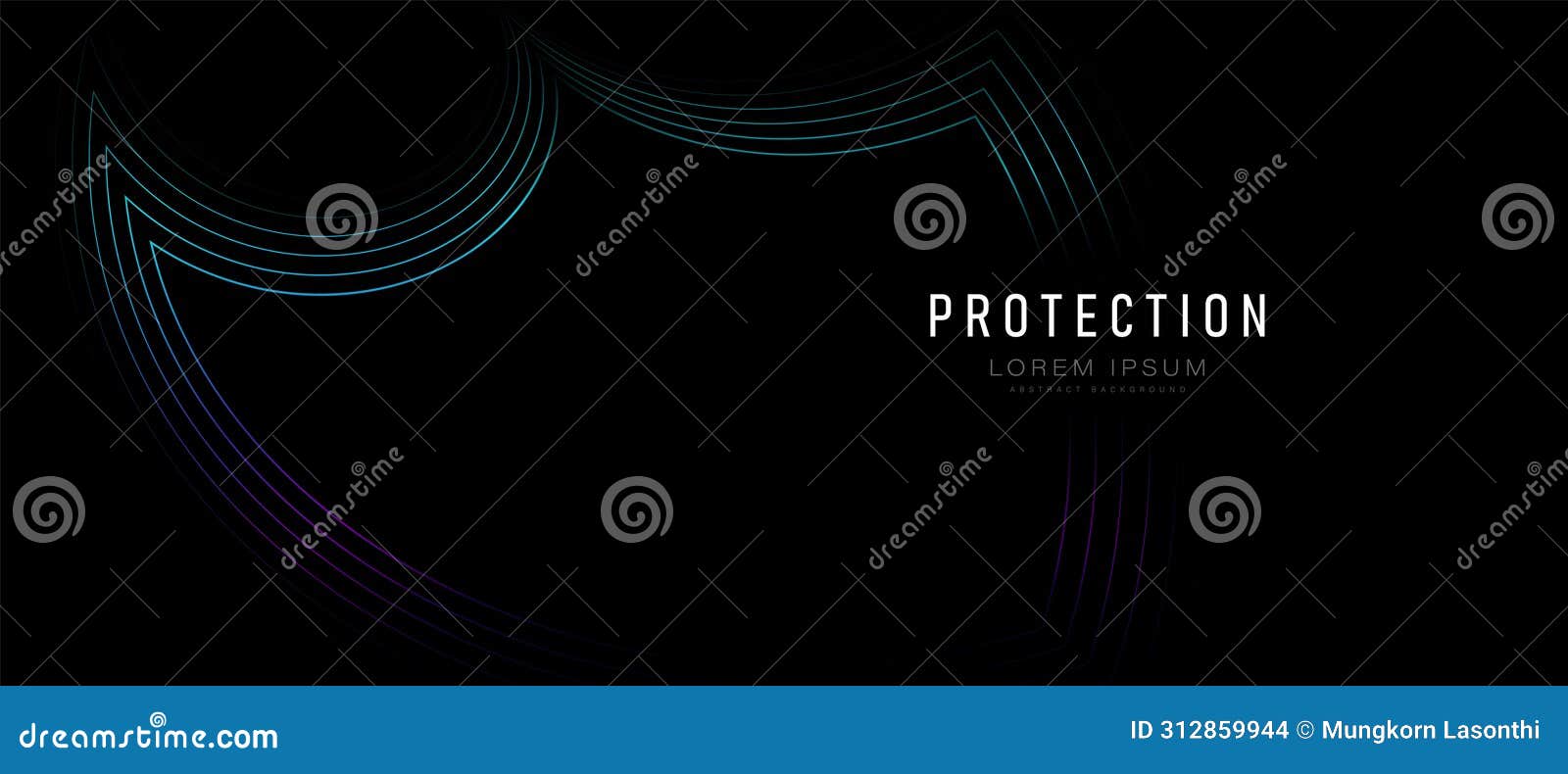 Security Shield Concept. Shield and Free Space. Abstract Background ...