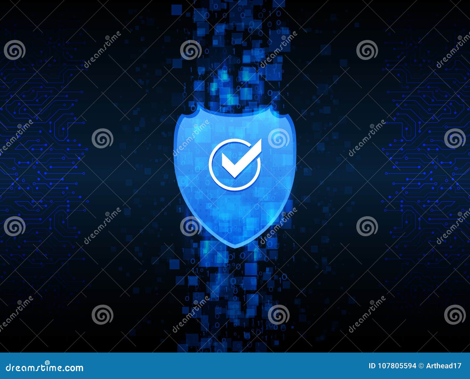 Security Shield Concept. Internet Security Stock Vector - Illustration ...