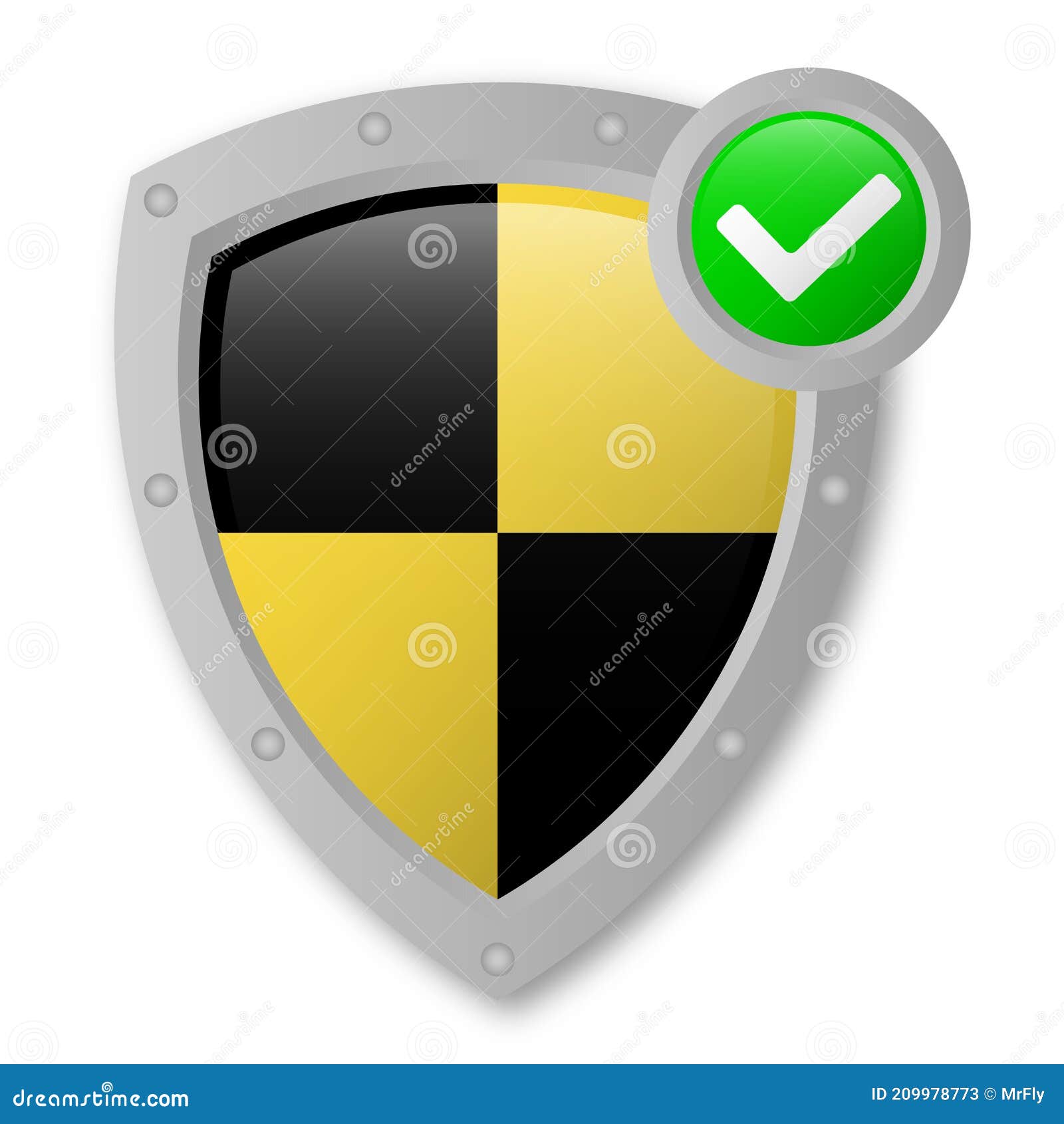 Security Shield Concept, Isolated Vector Illustration Stock Vector ...