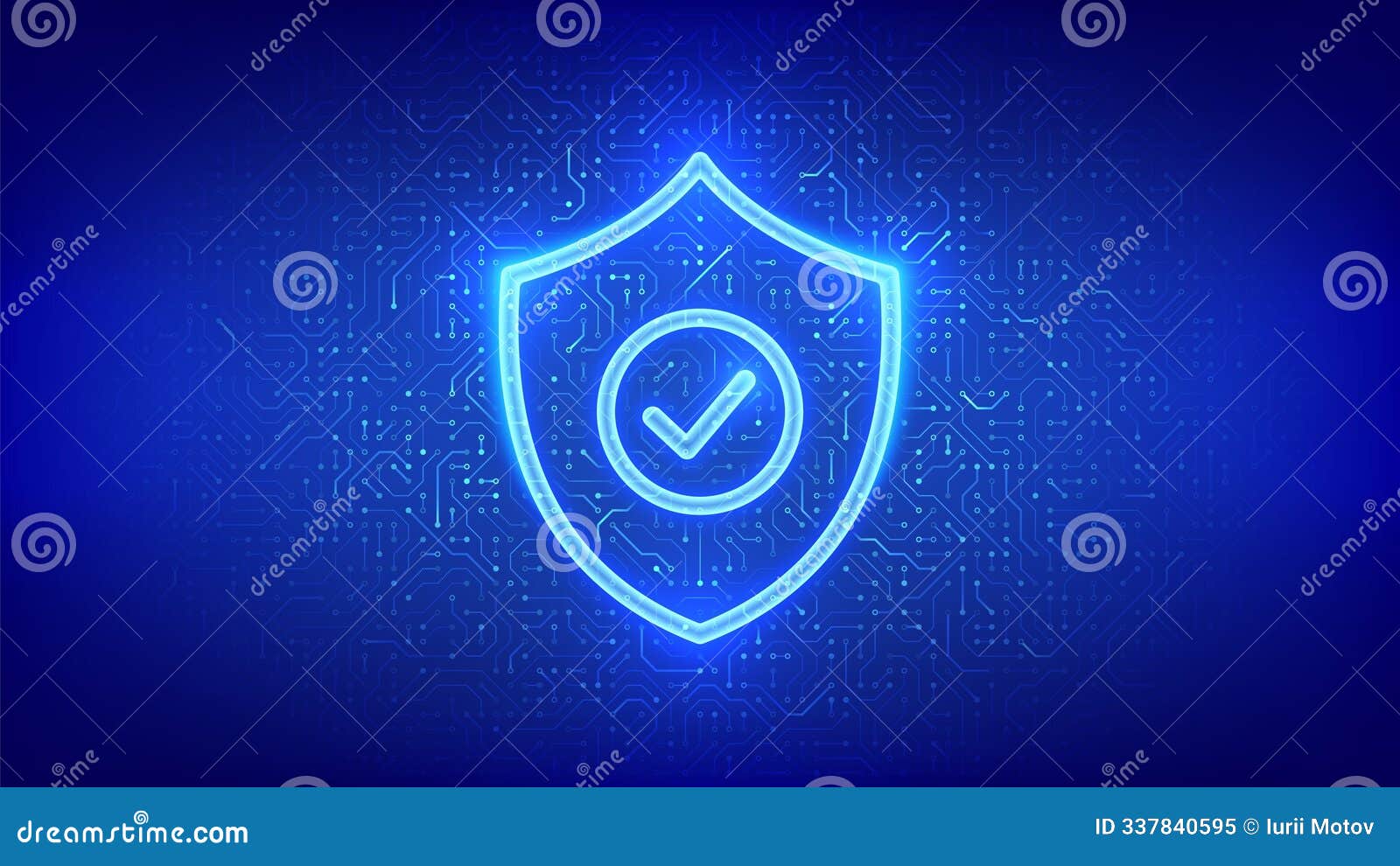 Security Shield. Cyber Security. Protection Shield with Check Mark Icon ...