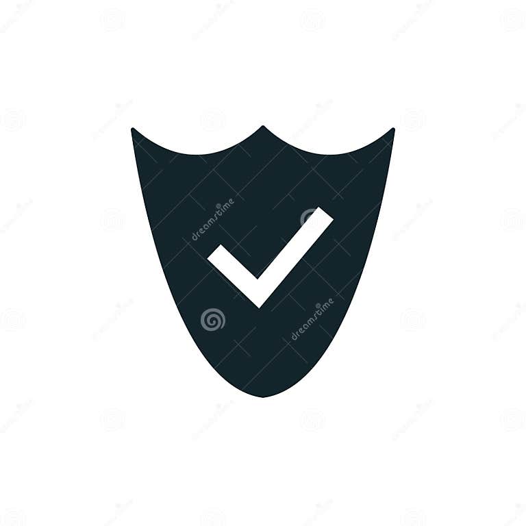 Security Shield Displaying a Check Mark Symbol for Safety and ...