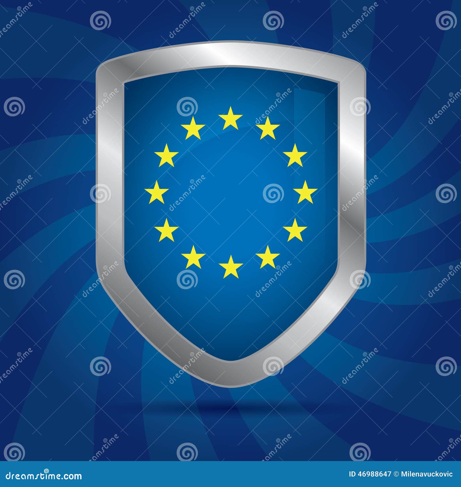 Security Shield Icon European Union Stock Vector - Illustration of ...