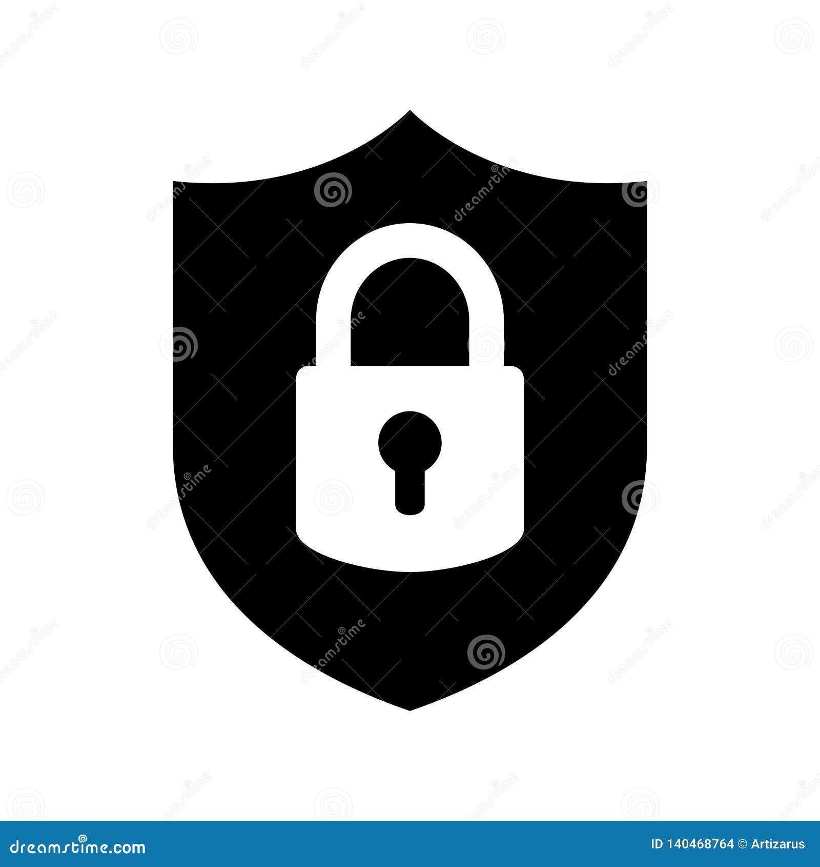 Security shield icon stock vector. Illustration of secret - 140468764