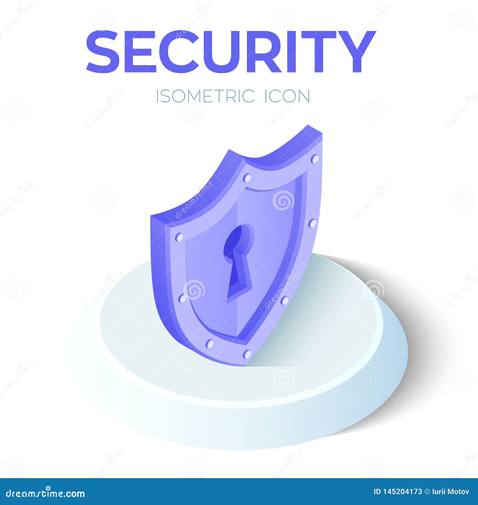 Security Shield Isometric Icon. 3D Isometric Security Shield Sign ...