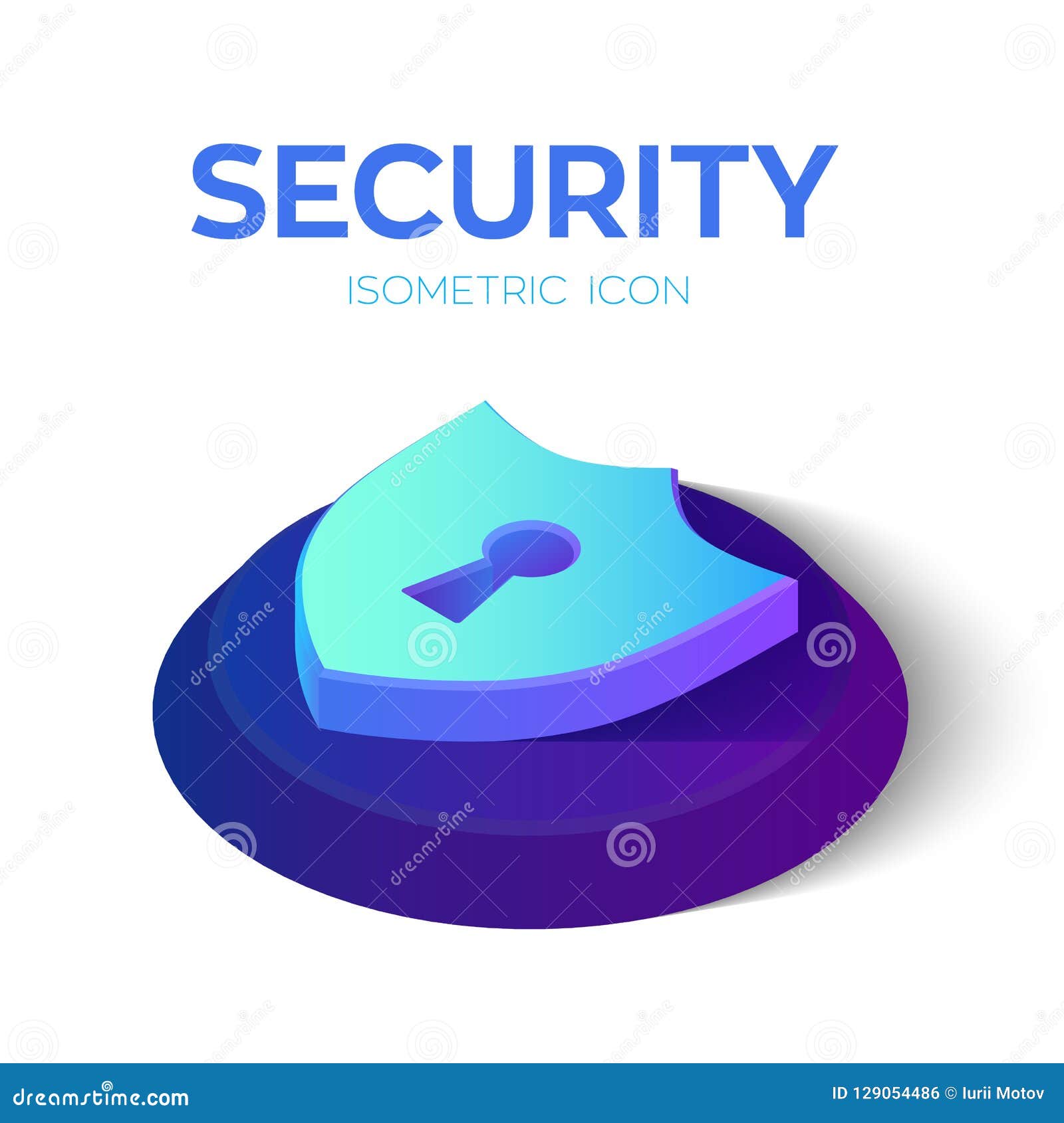Security Shield Isometric Icon. 3D Isometric Security Shield Sign ...