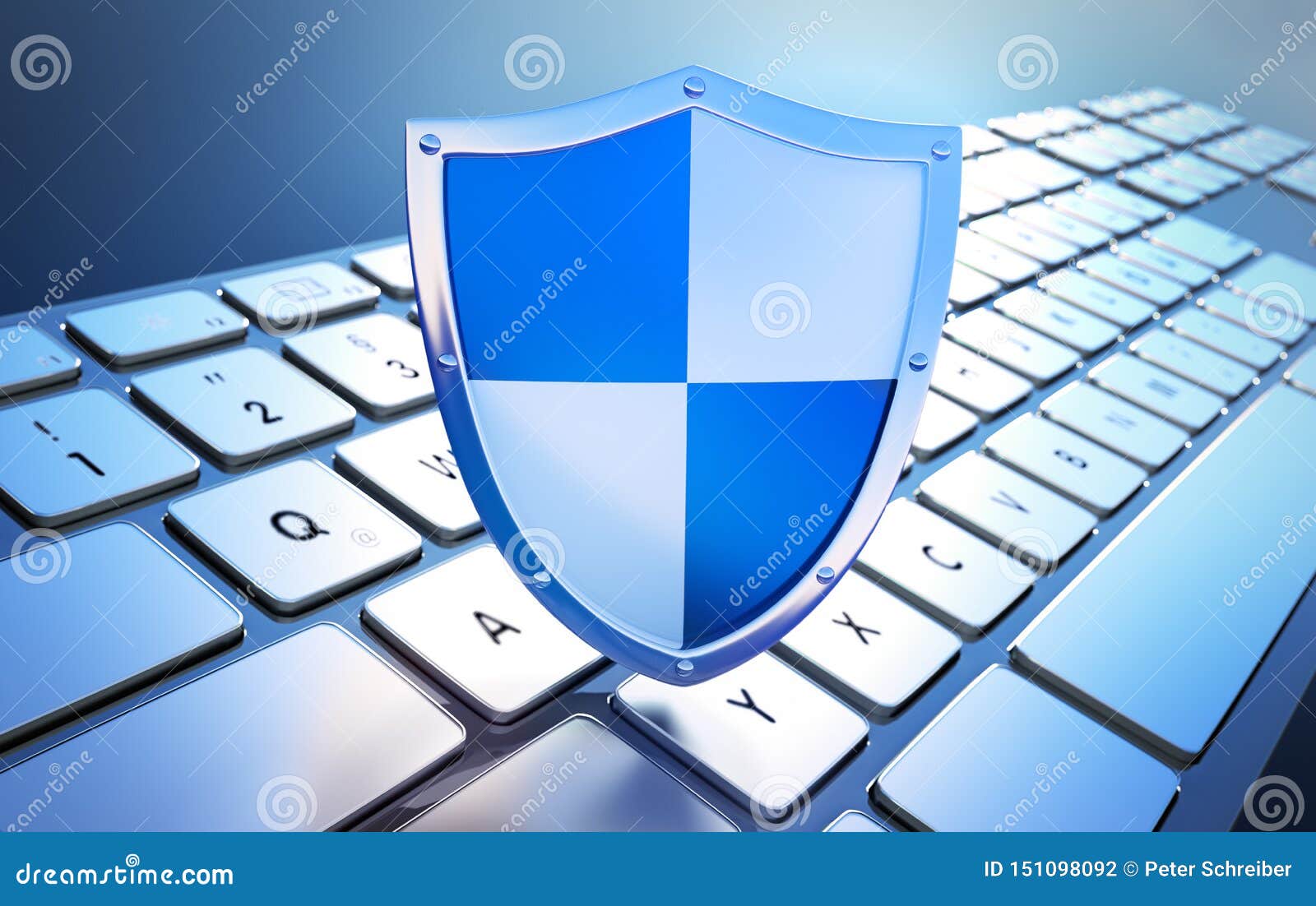 Security Shield on Keyboard - Concept Computer Security Stock ...