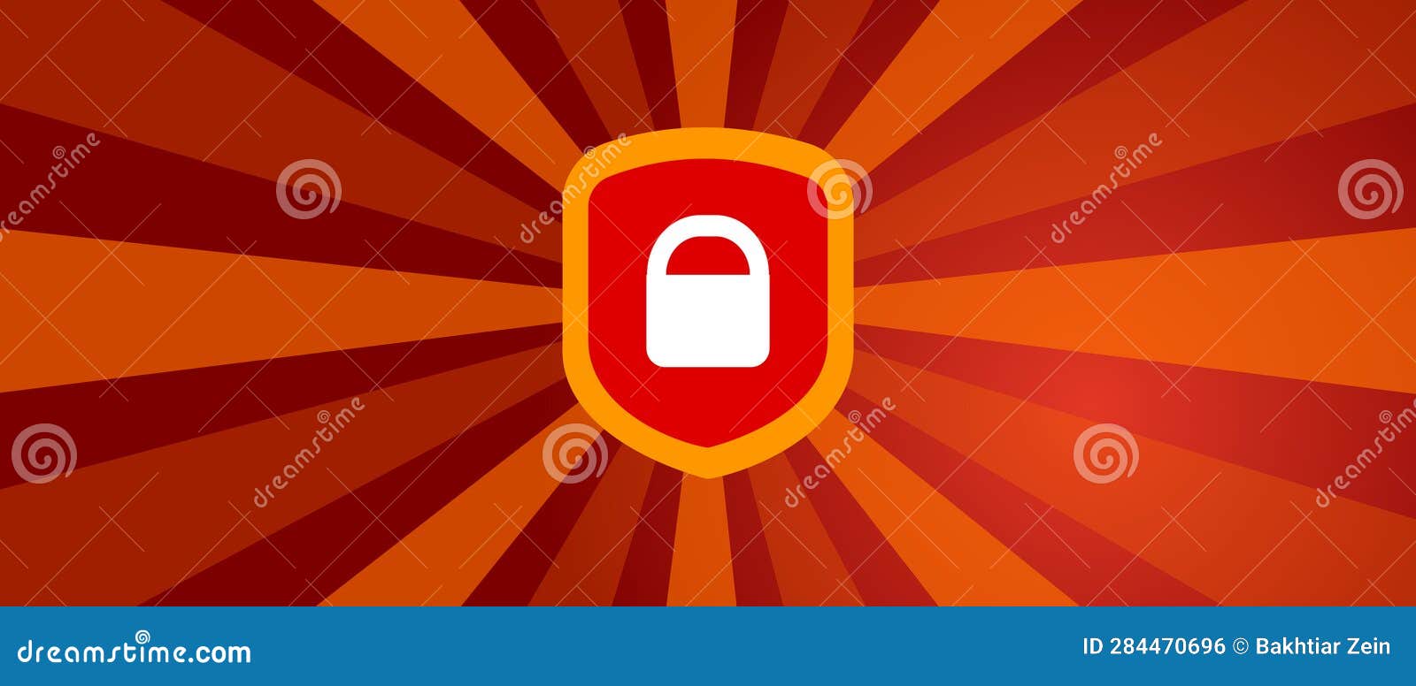 Security Shield Locked Pad Icon Secure Symbol Red Background Stock ...