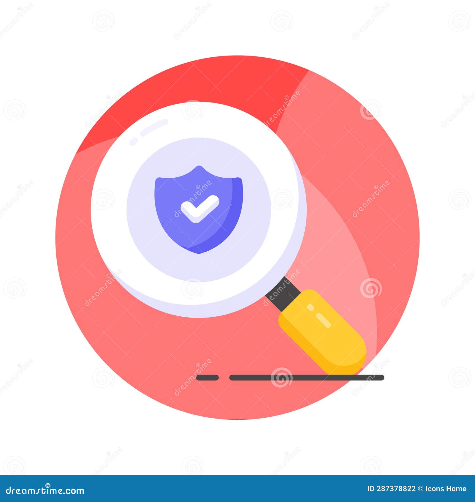 Security Shield with Magnifier, Security Search Icon, Safety Check ...