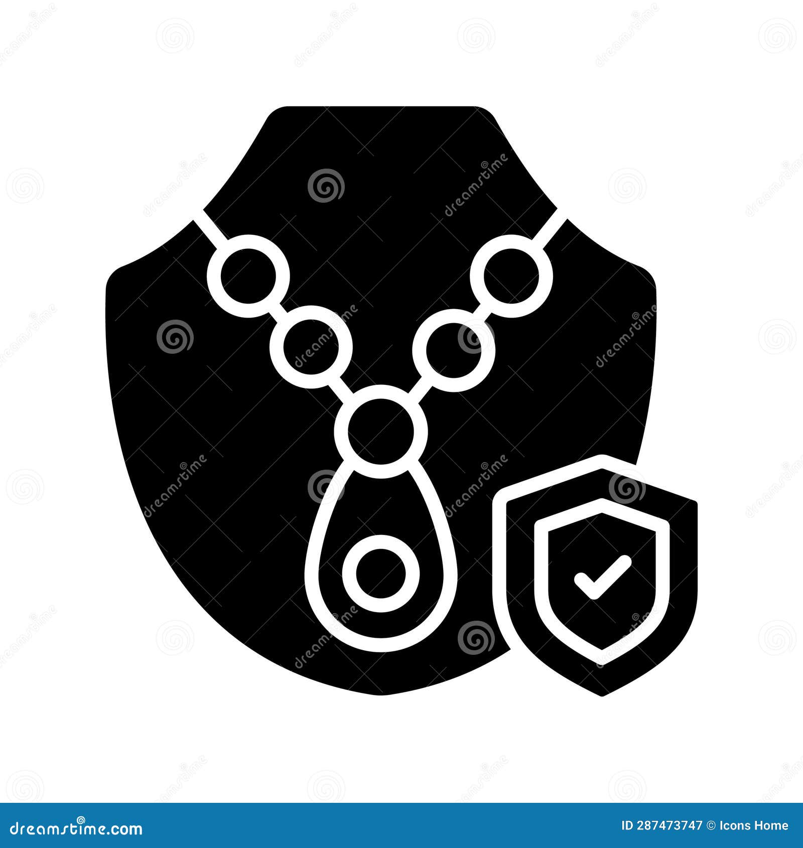 Security Shield with Necklace Showing Jewelry Insurance Concept Vector ...