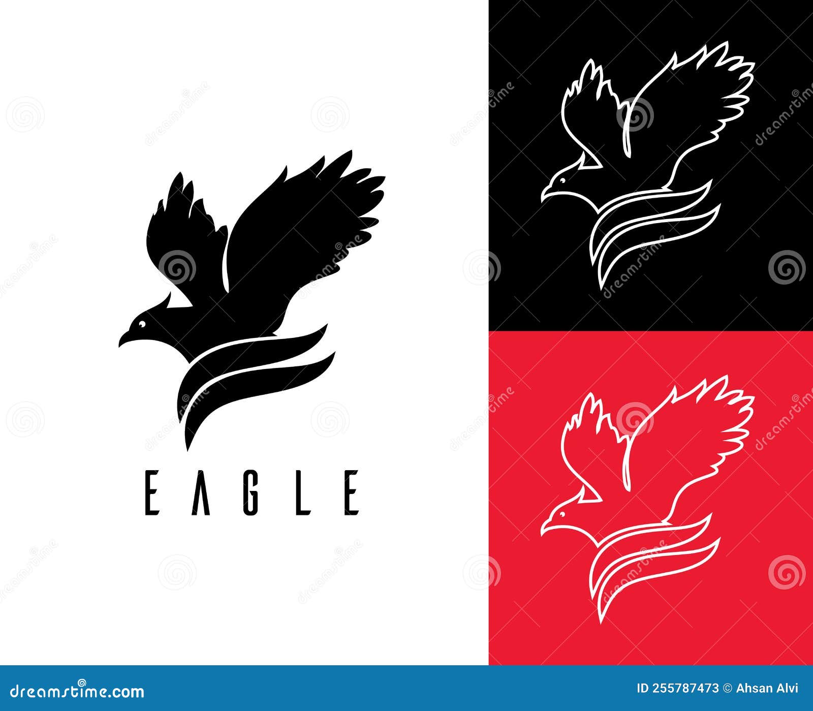 Security Shield Orange Eagle Logo Design Template Vector. Bird Shield ...