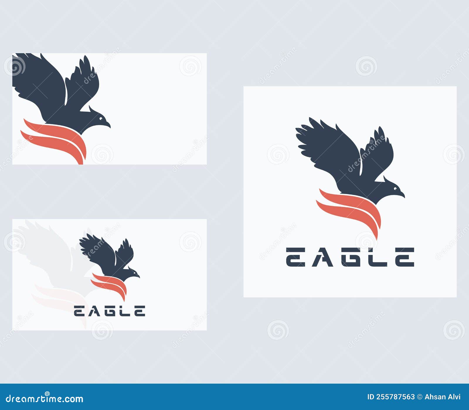 Security Shield Orange Eagle Logo Design Template Vector. Bird Shield ...