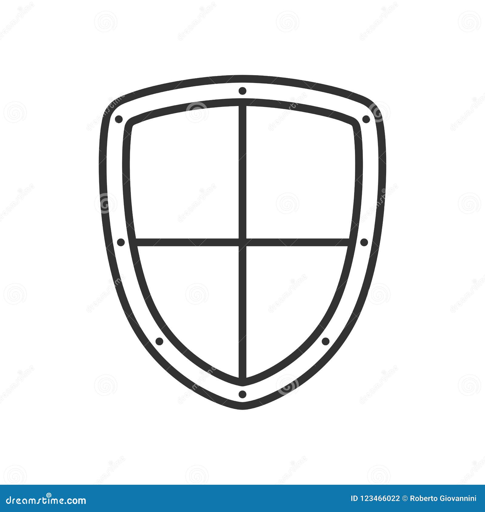 Shield Outline Labels. Police Simple Emblem, Shields Badge Icon Set ...
