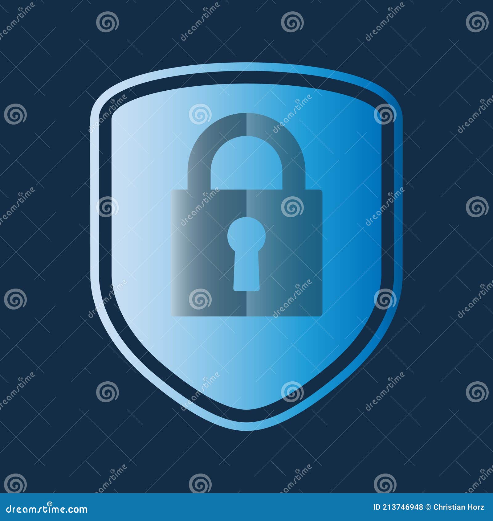 Security Shield with Padlock Symbol Stock Vector - Illustration of ...