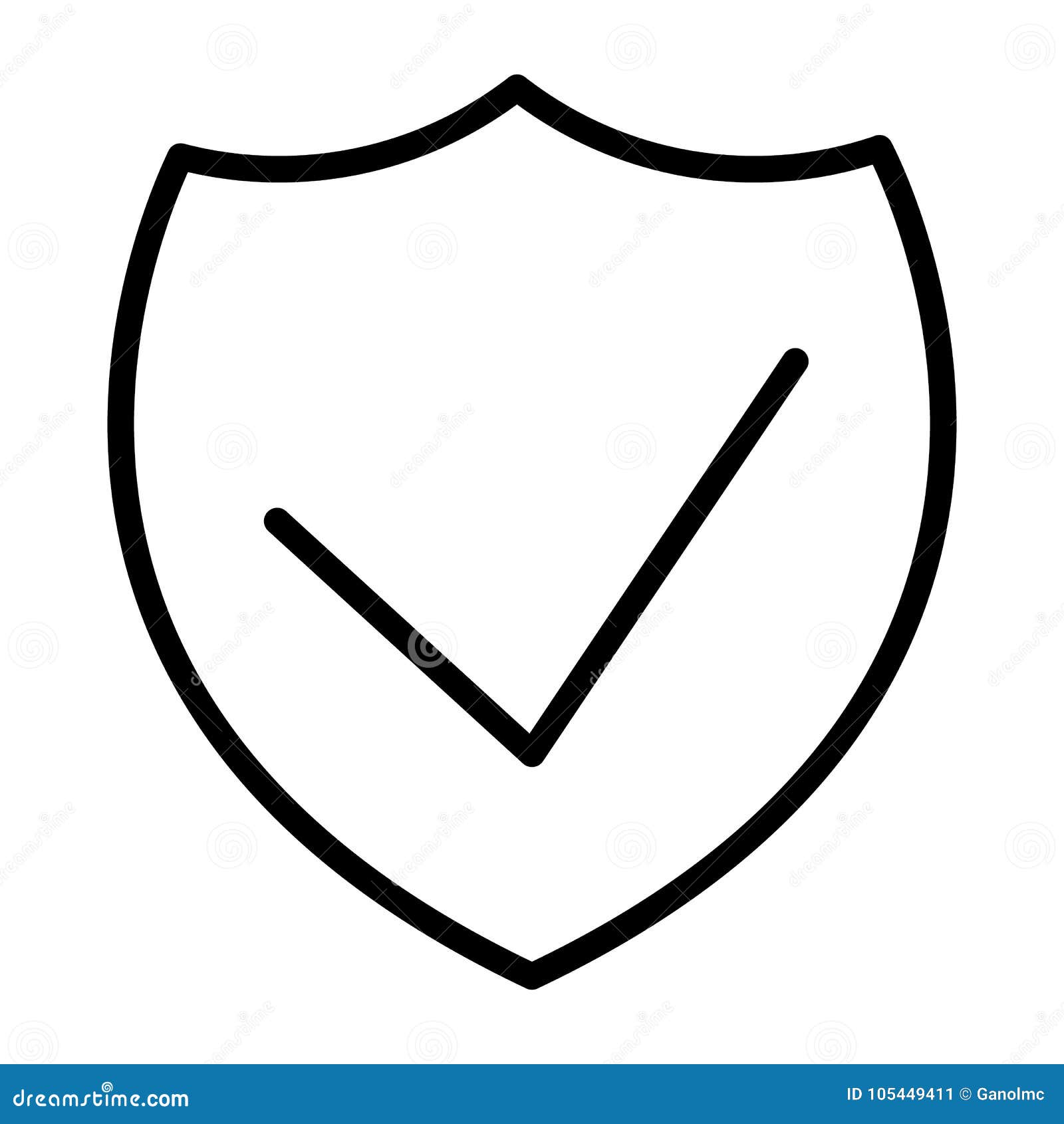 Security Shield Pixel Perfect Vector Thin Line Icon 48x48. Simple ...