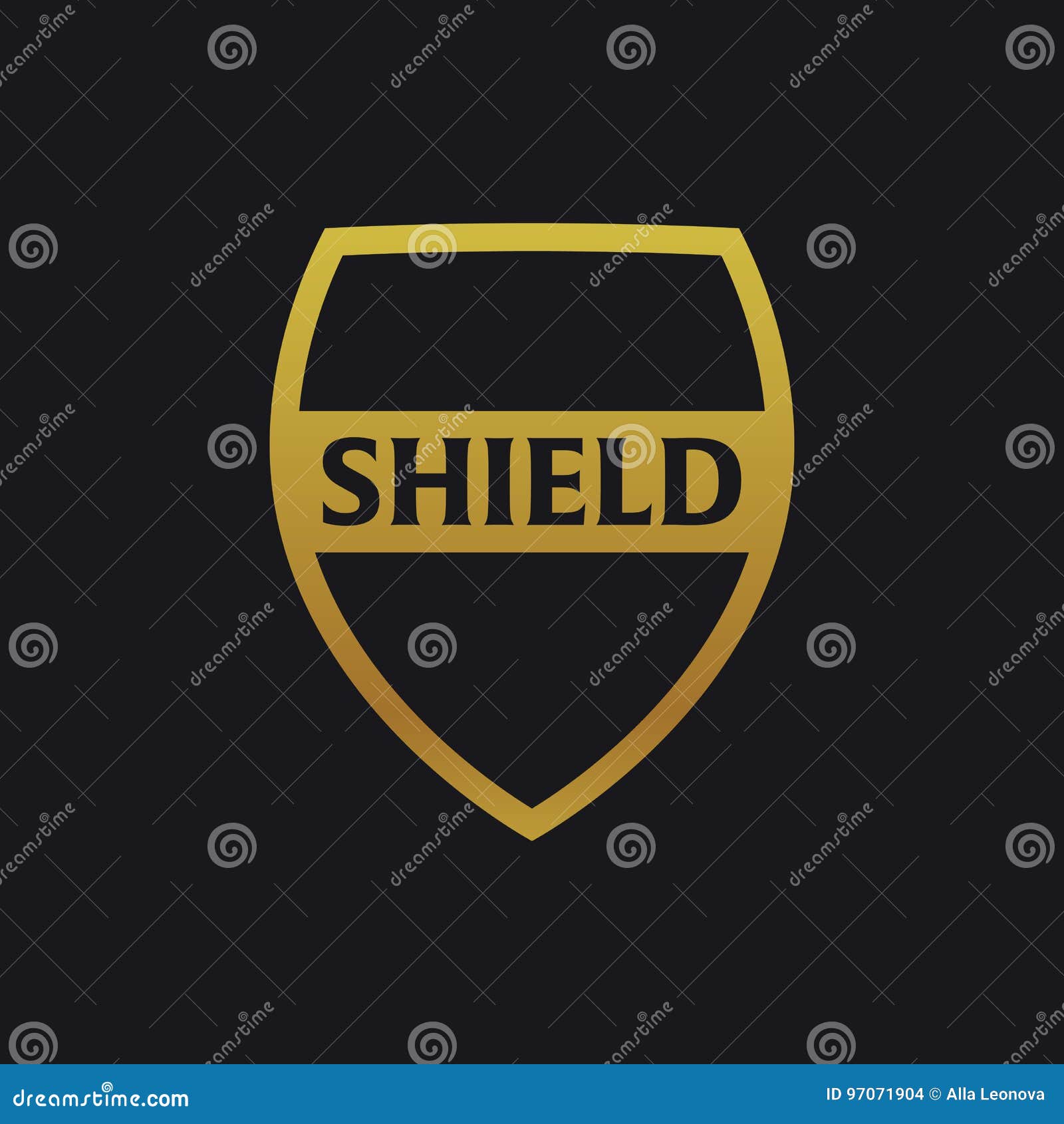 Security, Shield or Protect Emblem. Vector Illustration. Stock ...