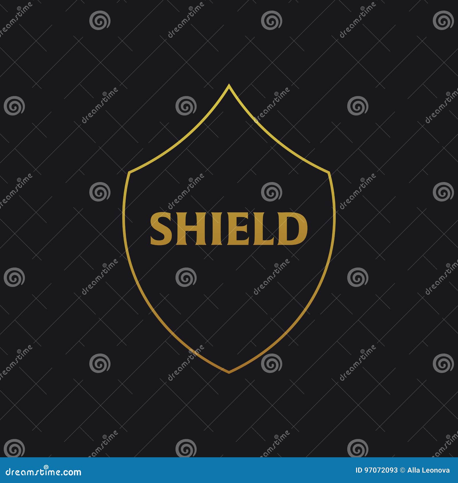 Security, Shield or Protect Emblem. Vector Illustration. Stock ...