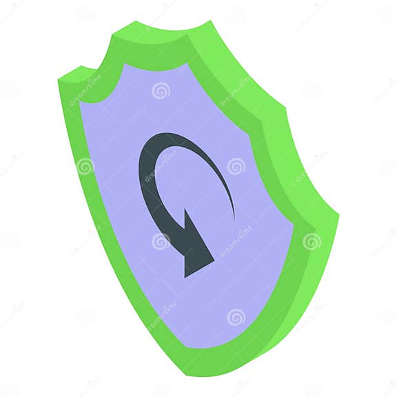 Security Shield Protecting with Rotating Arrow Symbol Stock Vector ...