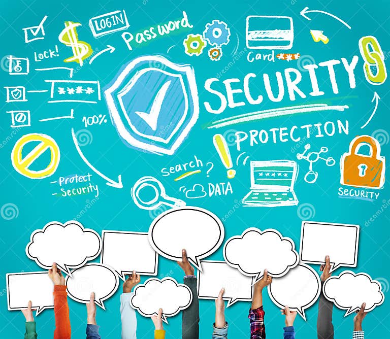 Security Shield Protection Privacy Network Concept Stock Illustration ...