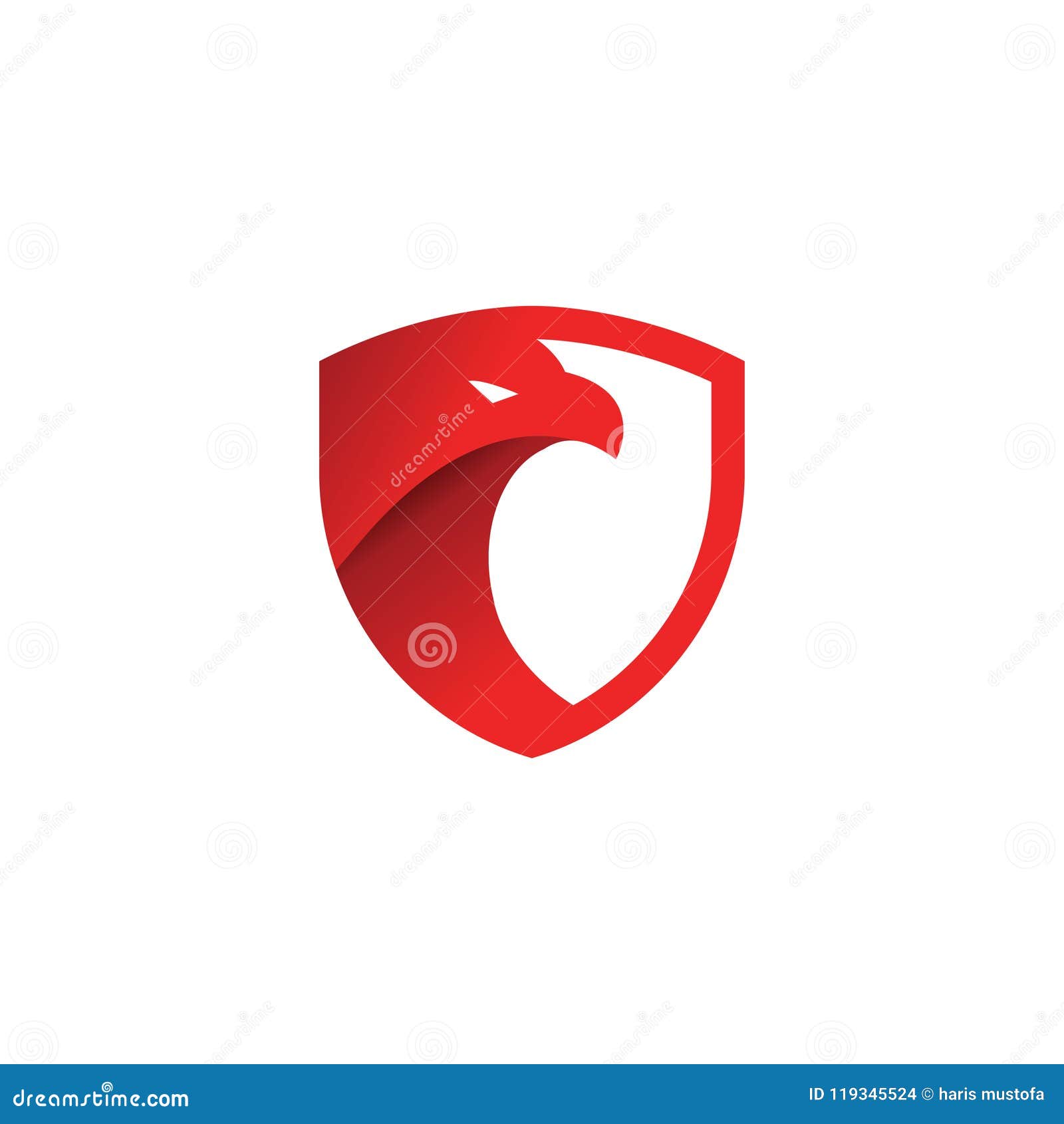 Security Shield Red Eagle Logo Design Template Stock Vector ...