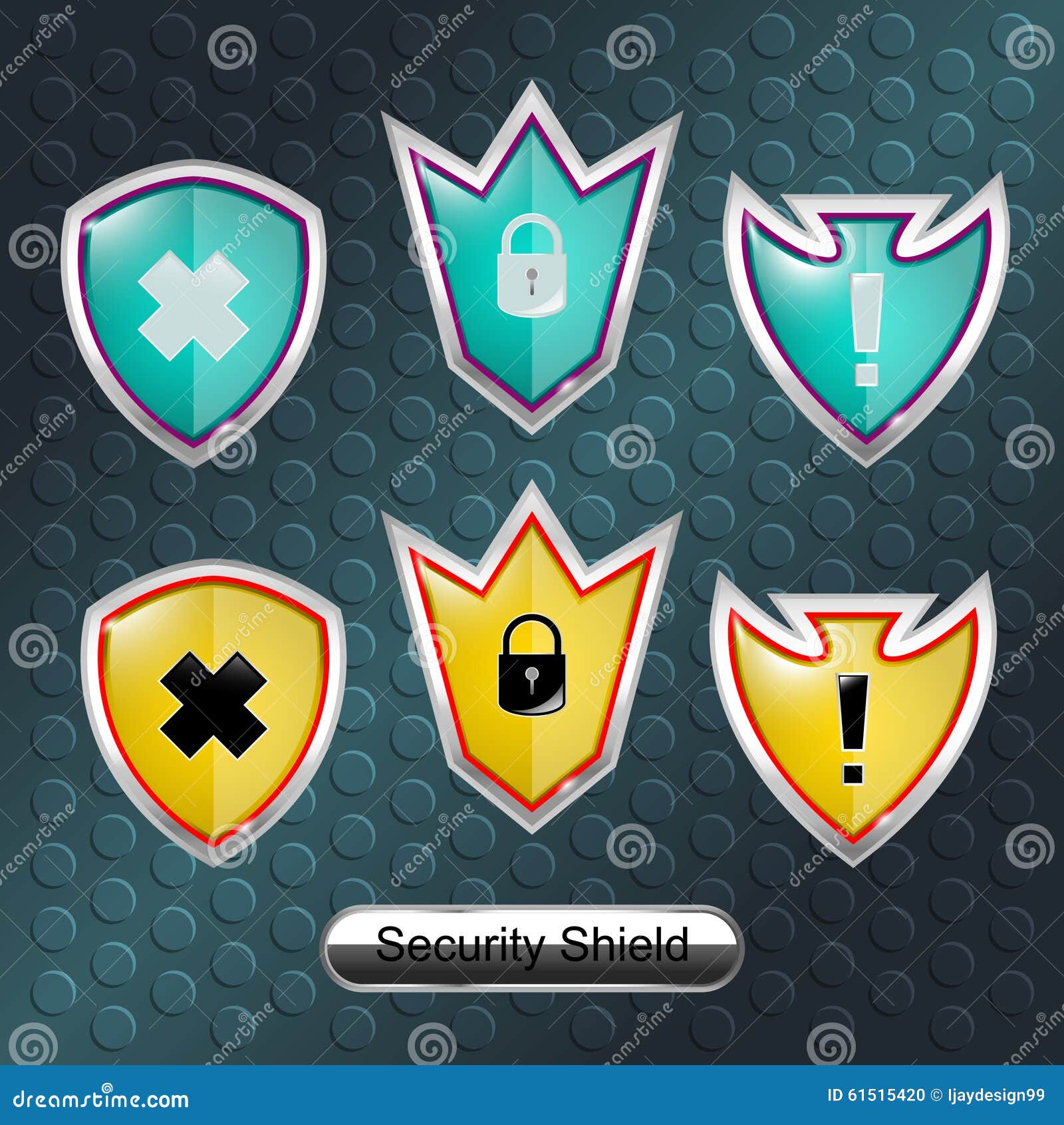 Security shield stock vector. Illustration of safety - 61515420