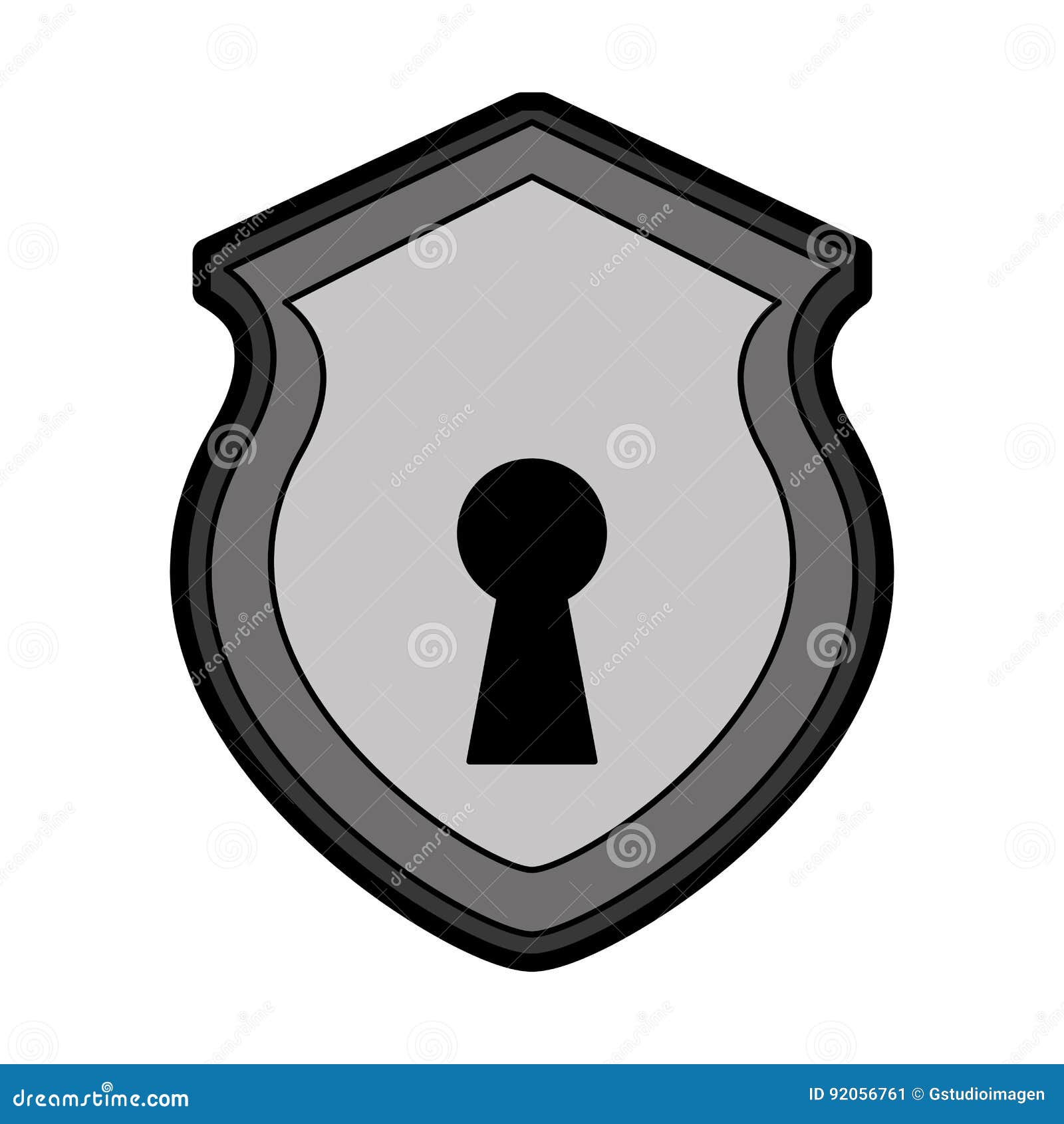 Security Shield with Shape Hole Isolated Icon Stock Vector ...