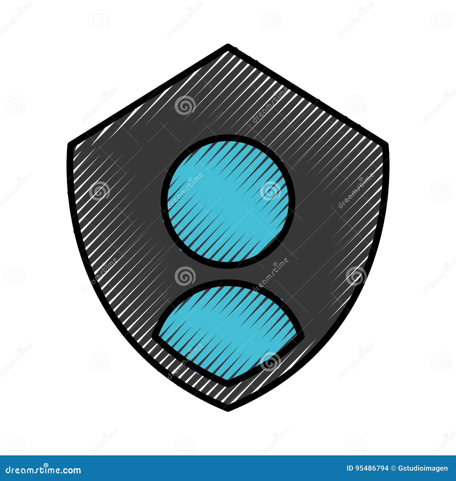 Security Shield with User Avatar Stock Vector - Illustration of classic ...