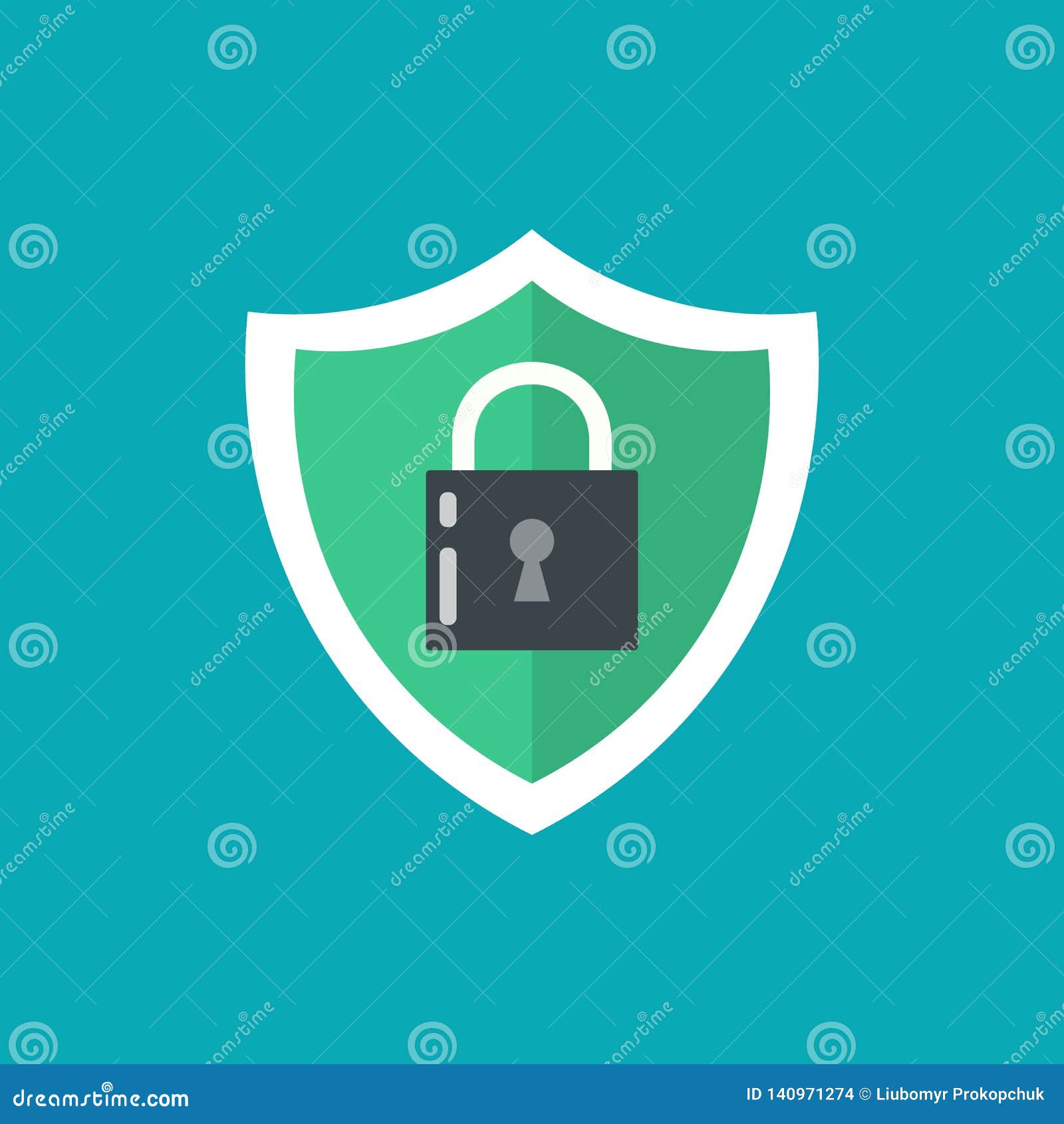 Security Shield Vector Icon with Long Shadow Stock Vector ...