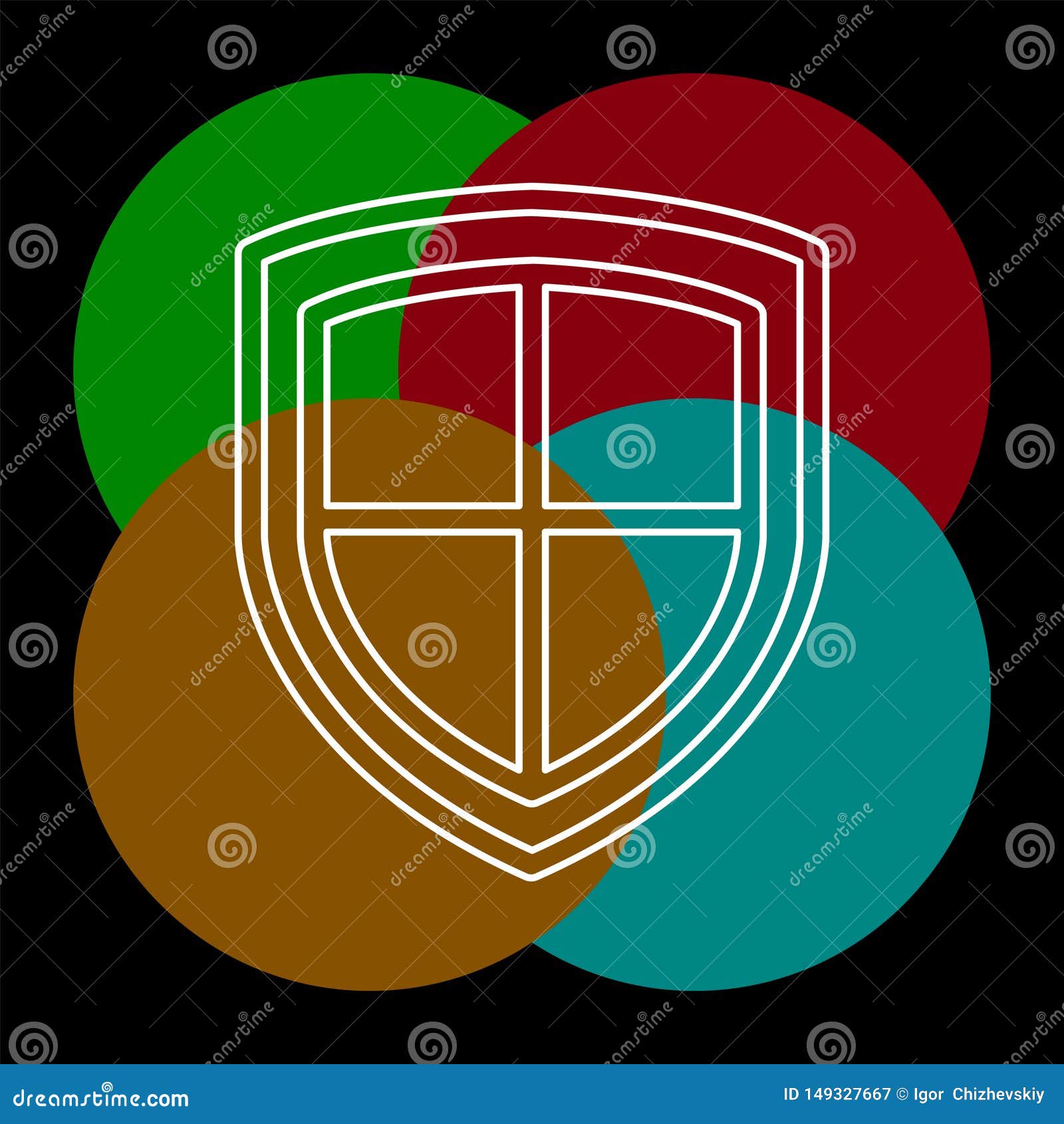 Security Shield Vector Icon Stock Illustration - Illustration of ...