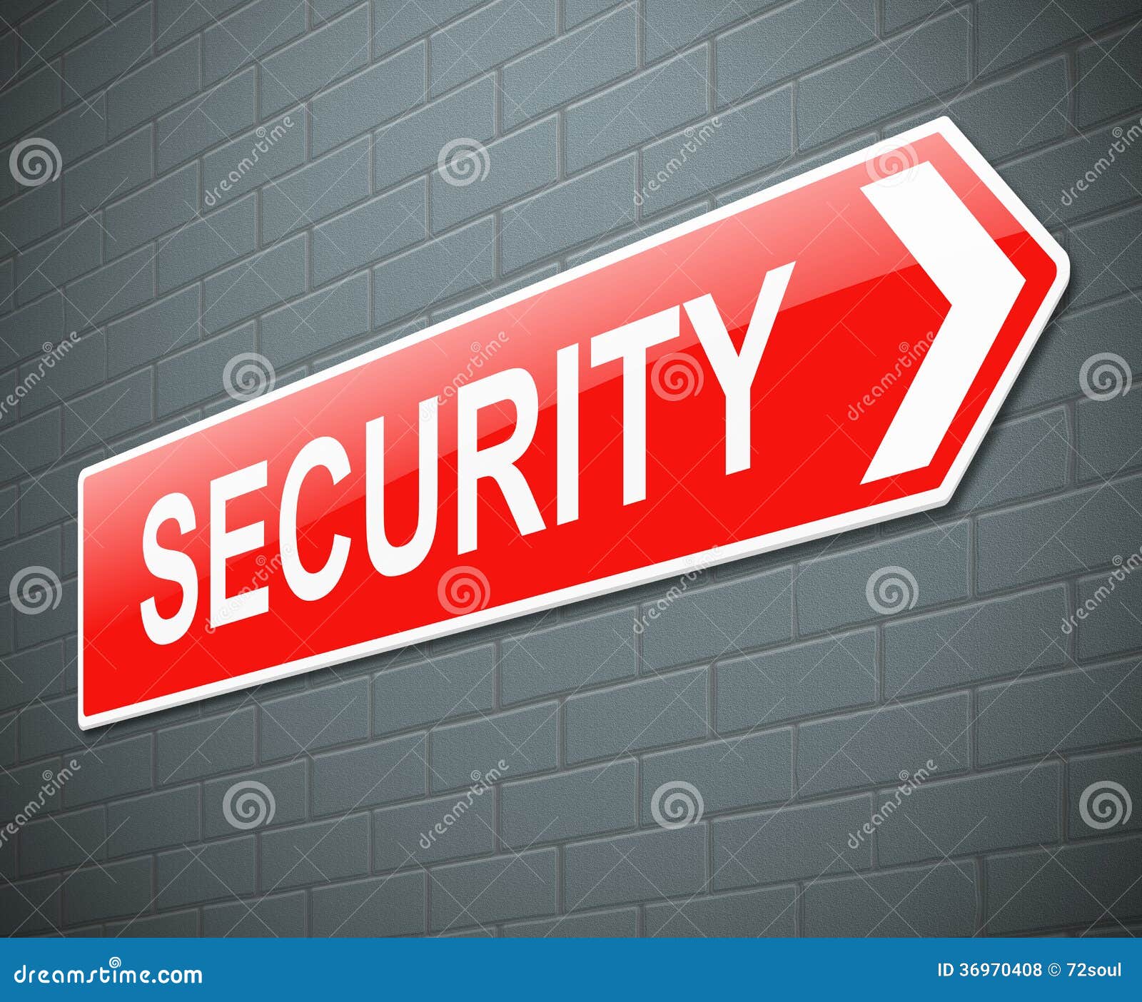 Security sign. stock illustration. Illustration of doorman - 36970408