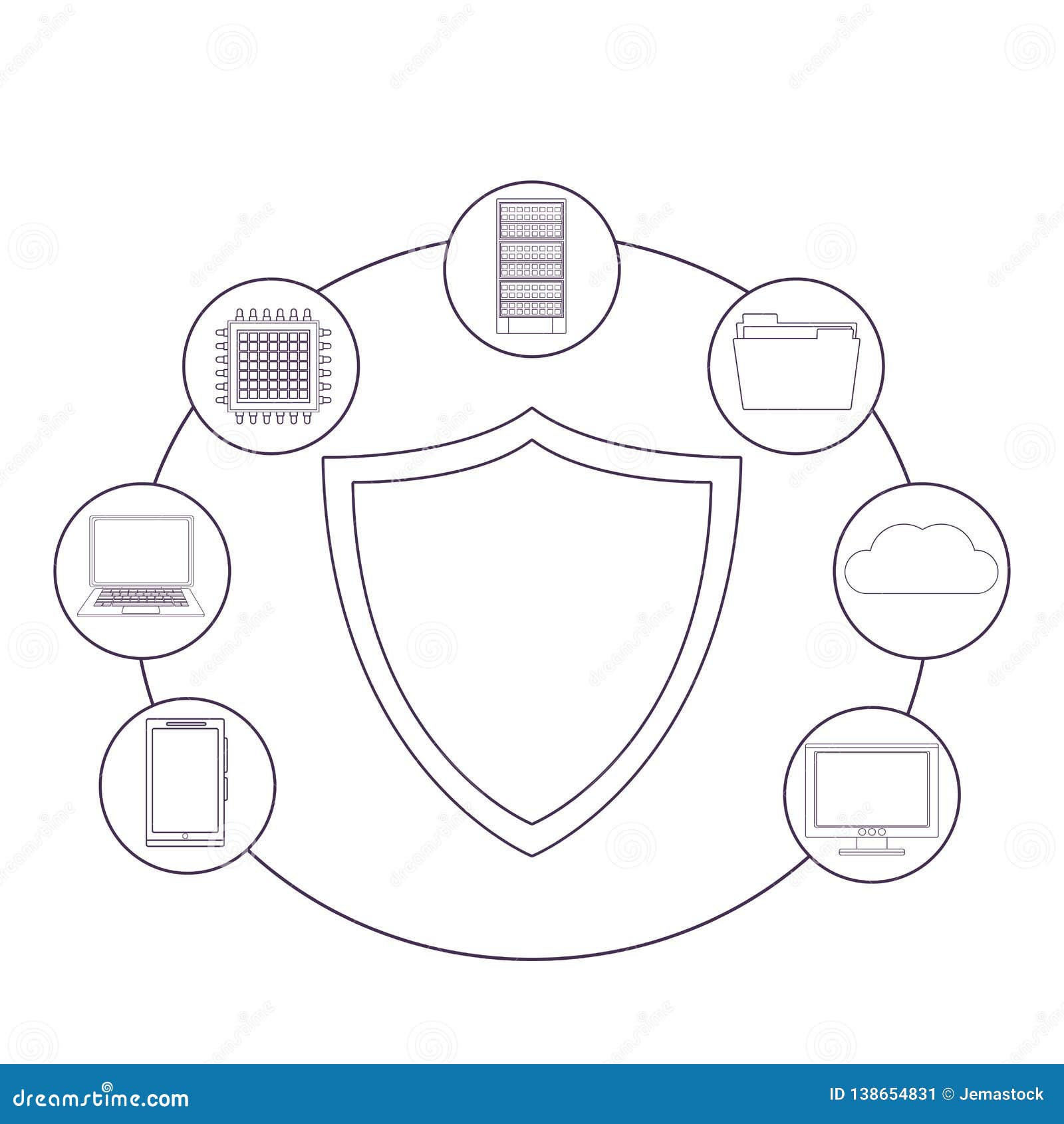 Security Sign and Informatic Items Stock Vector - Illustration of ...